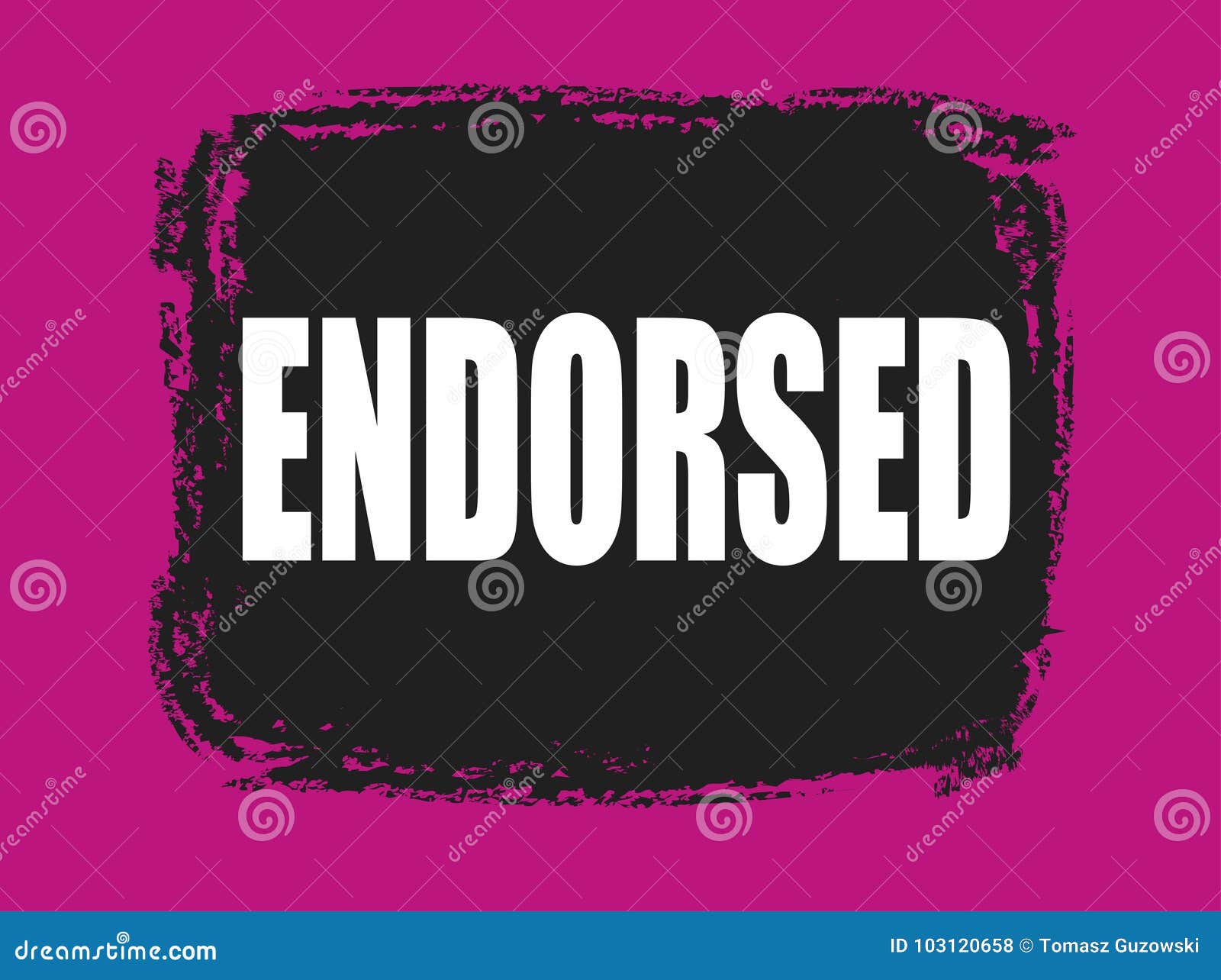 Bandera endosada stock de ilustración. Ilustración de etiqueta - 103120658