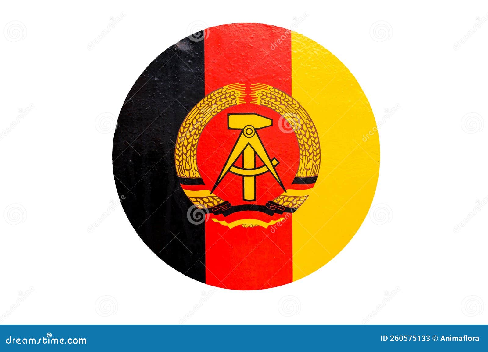 Bandera Gdr Aislada En Fondo Blanco Stock de ilustración - Ilustración ...