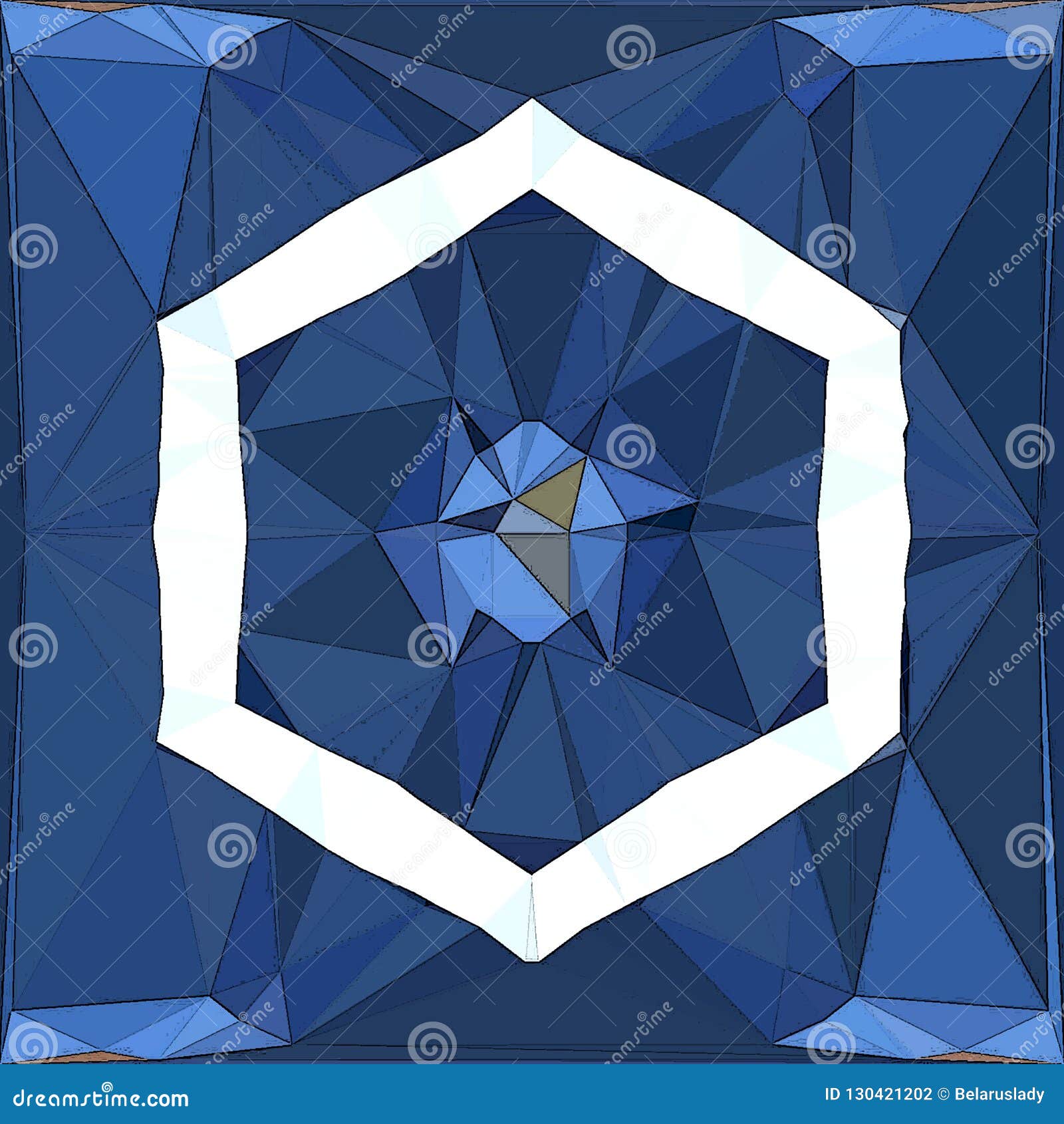 Bandera Hexagonal Abstracta Azul En Estilo Triangular Stock de ...