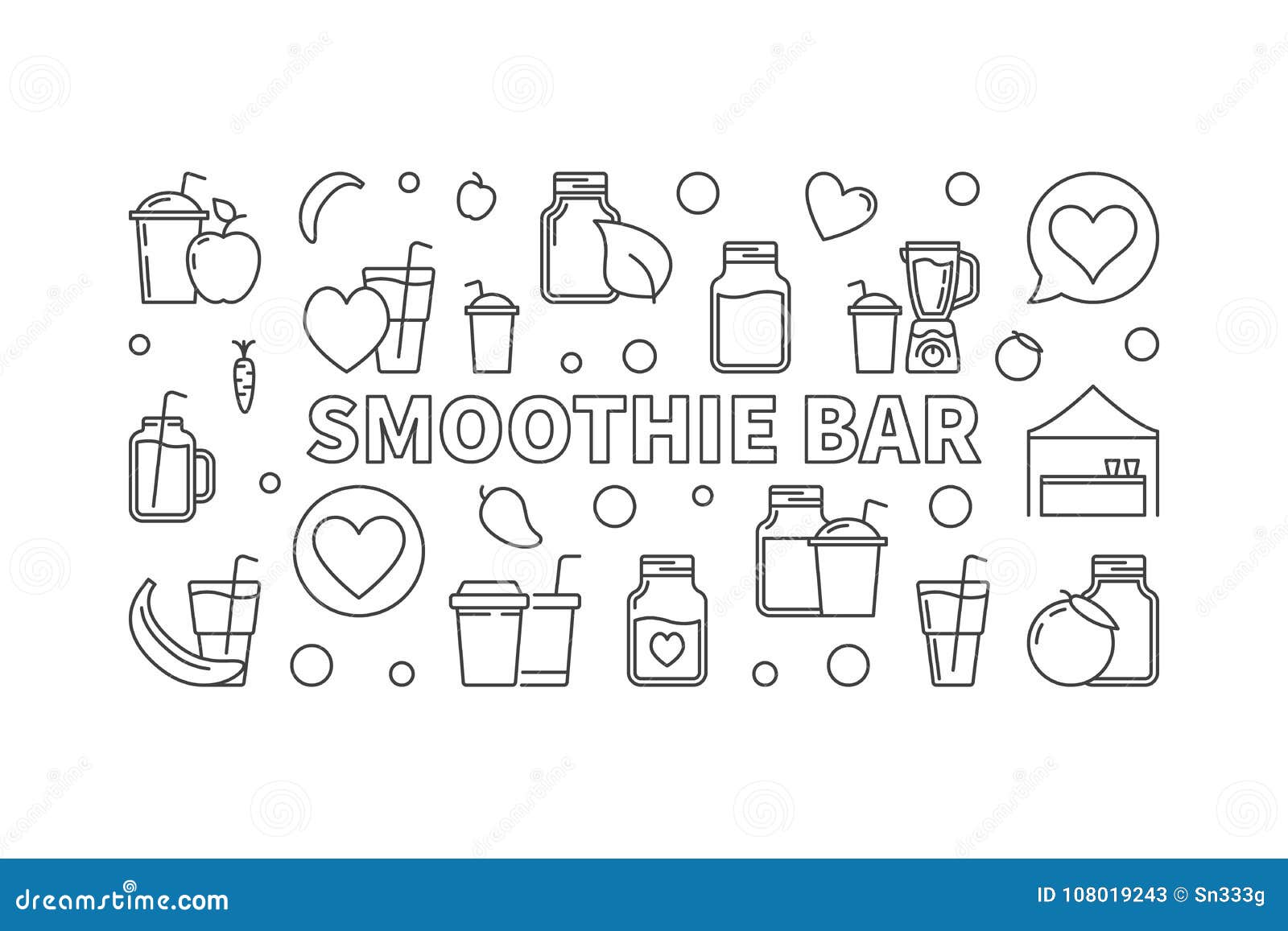 Bandera Horizontal Del Esquema Del Vector Del Concepto De La Barra Del ...