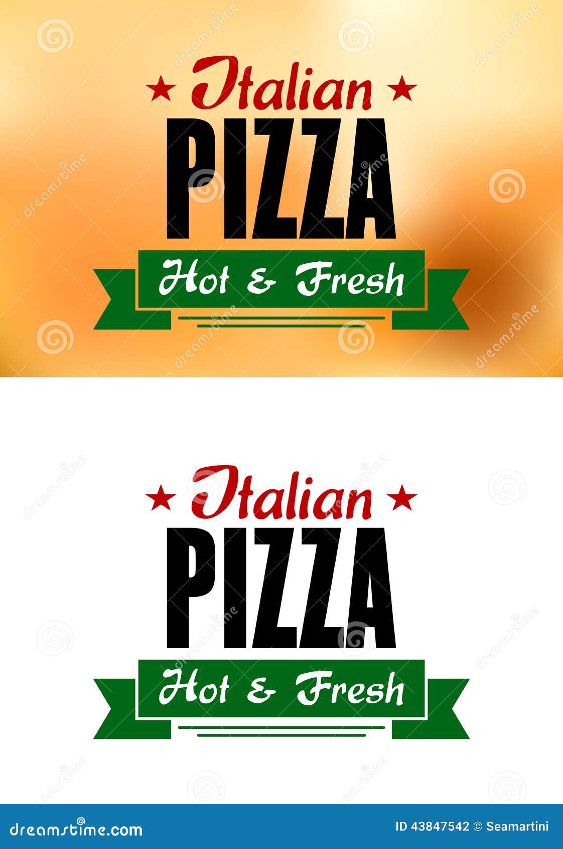 Bandera Italiana De La Pizza Ilustración del Vector - Ilustración de ...