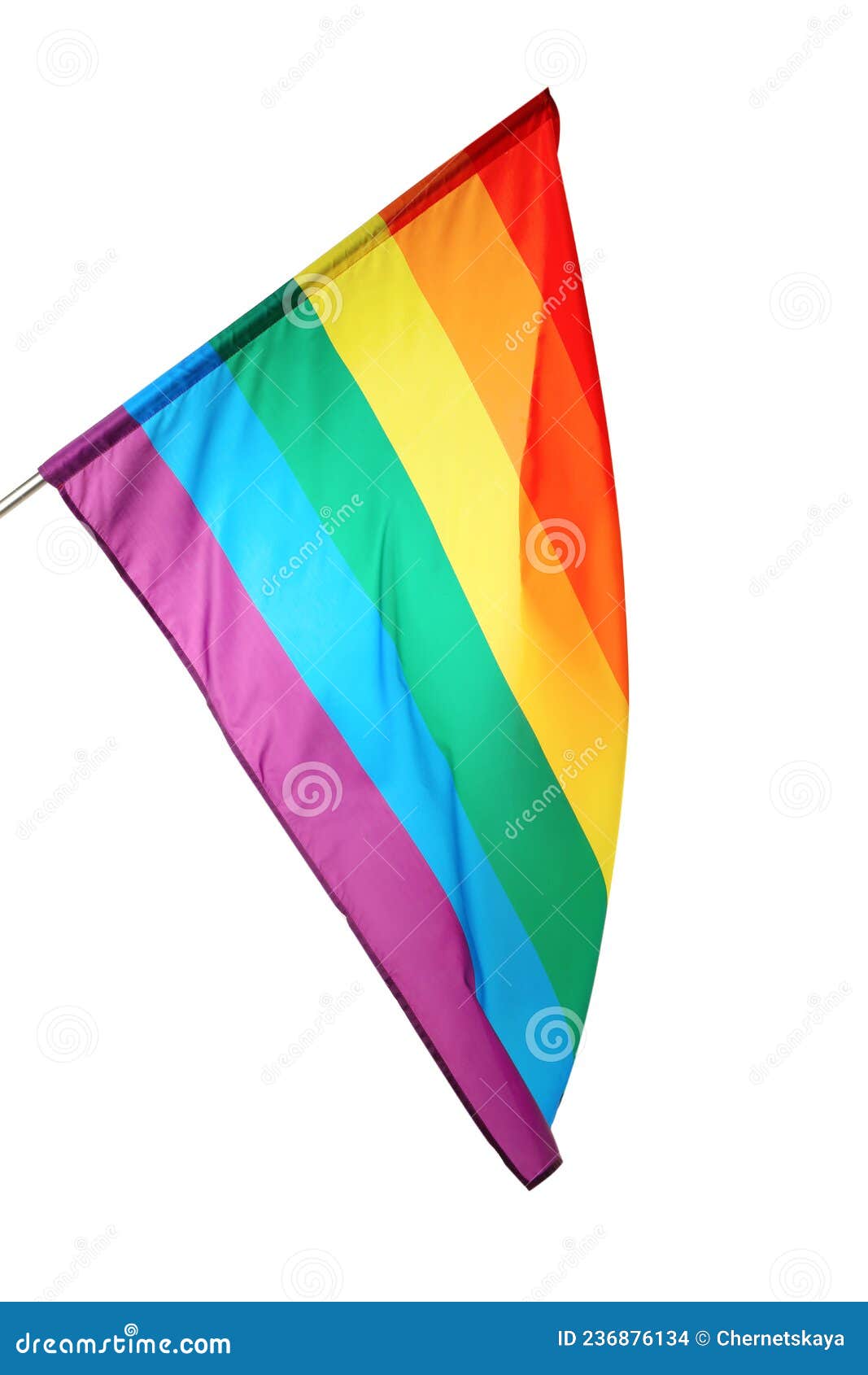 Bandera Lgbt Arcoiris Brillante Aislada En Blanco Foto De Archivo