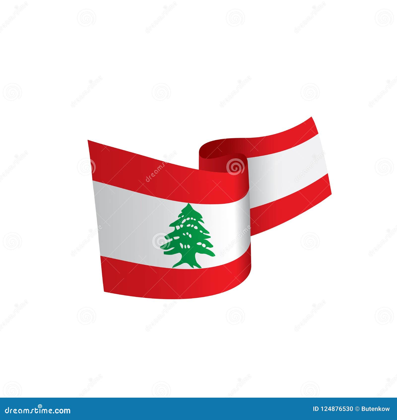 Bandera libanesa, ejemplo stock de ilustración. Ilustración de libanés ...