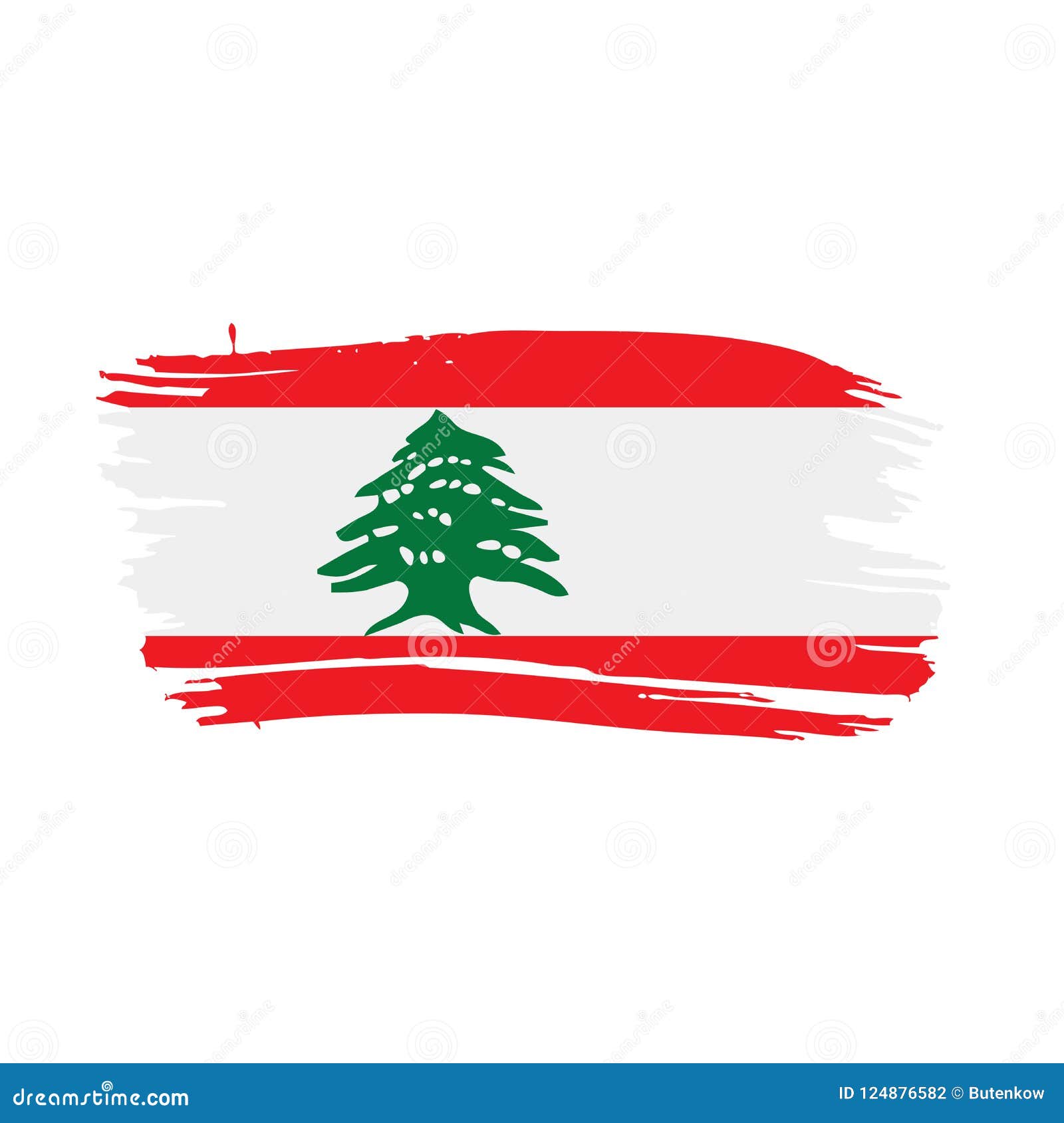 Bandera libanesa, ejemplo stock de ilustración. Ilustración de ...