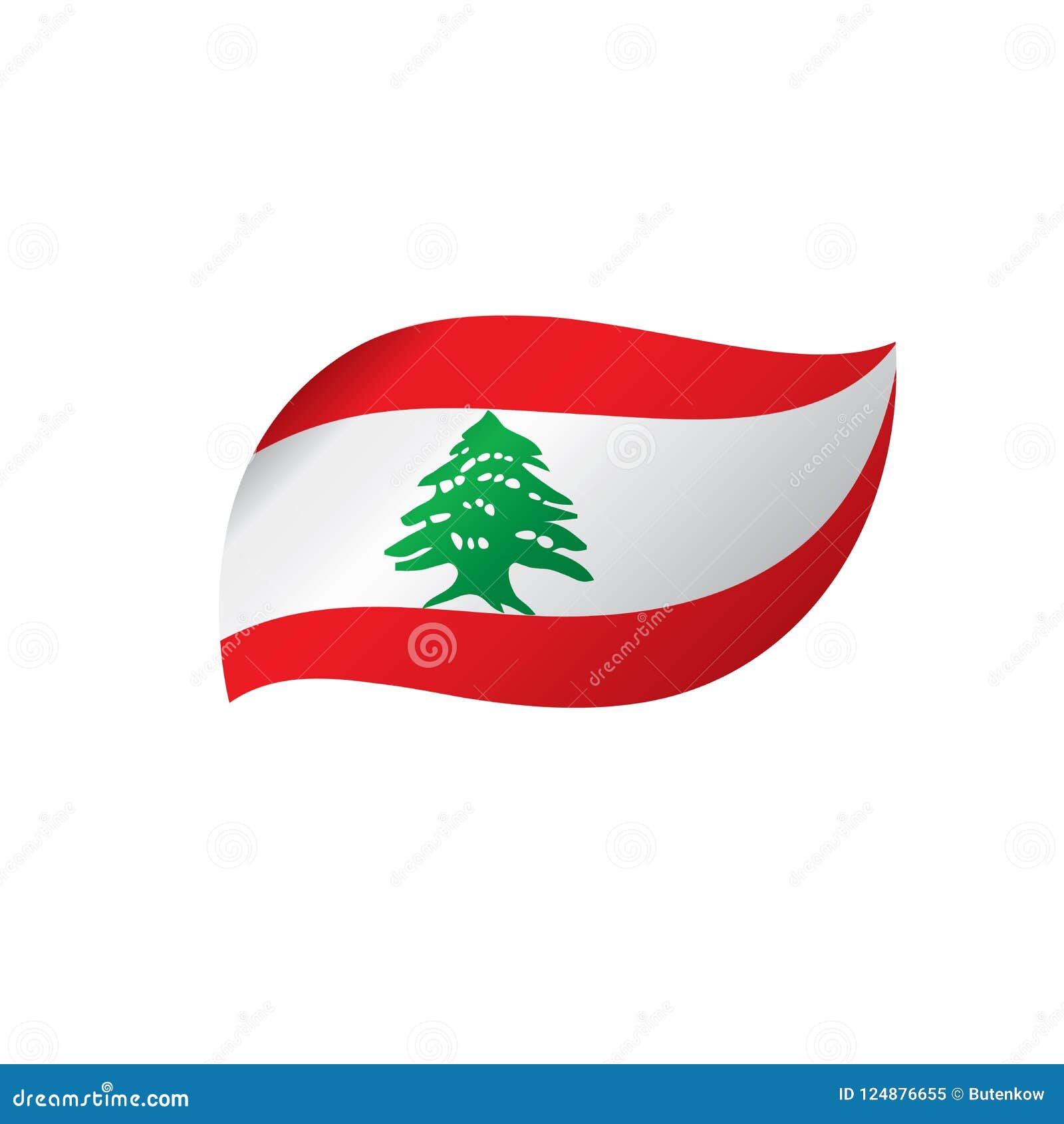 Bandera libanesa, ejemplo stock de ilustración. Ilustración de ...