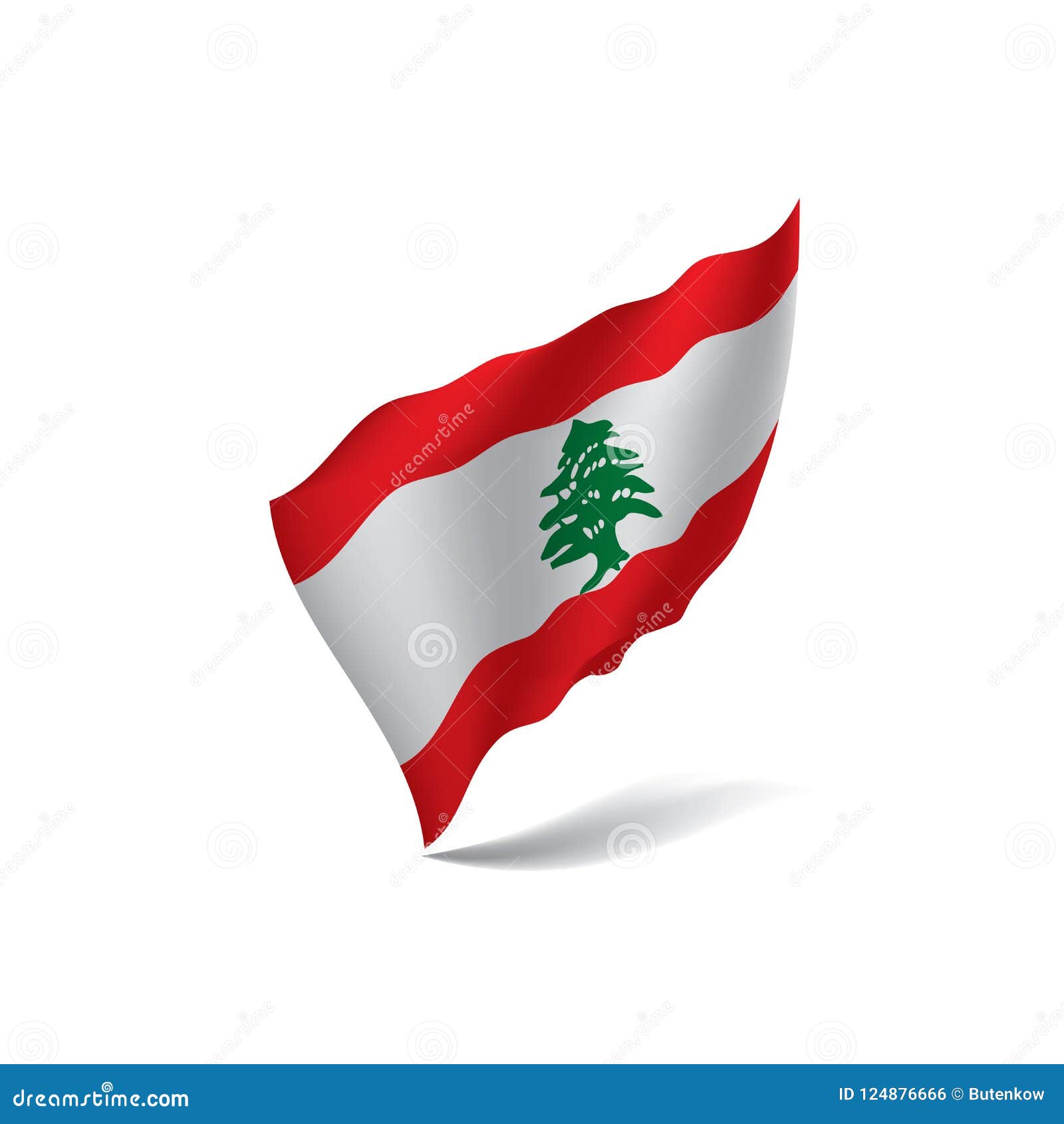 Bandera libanesa, ejemplo stock de ilustración. Ilustración de marco ...