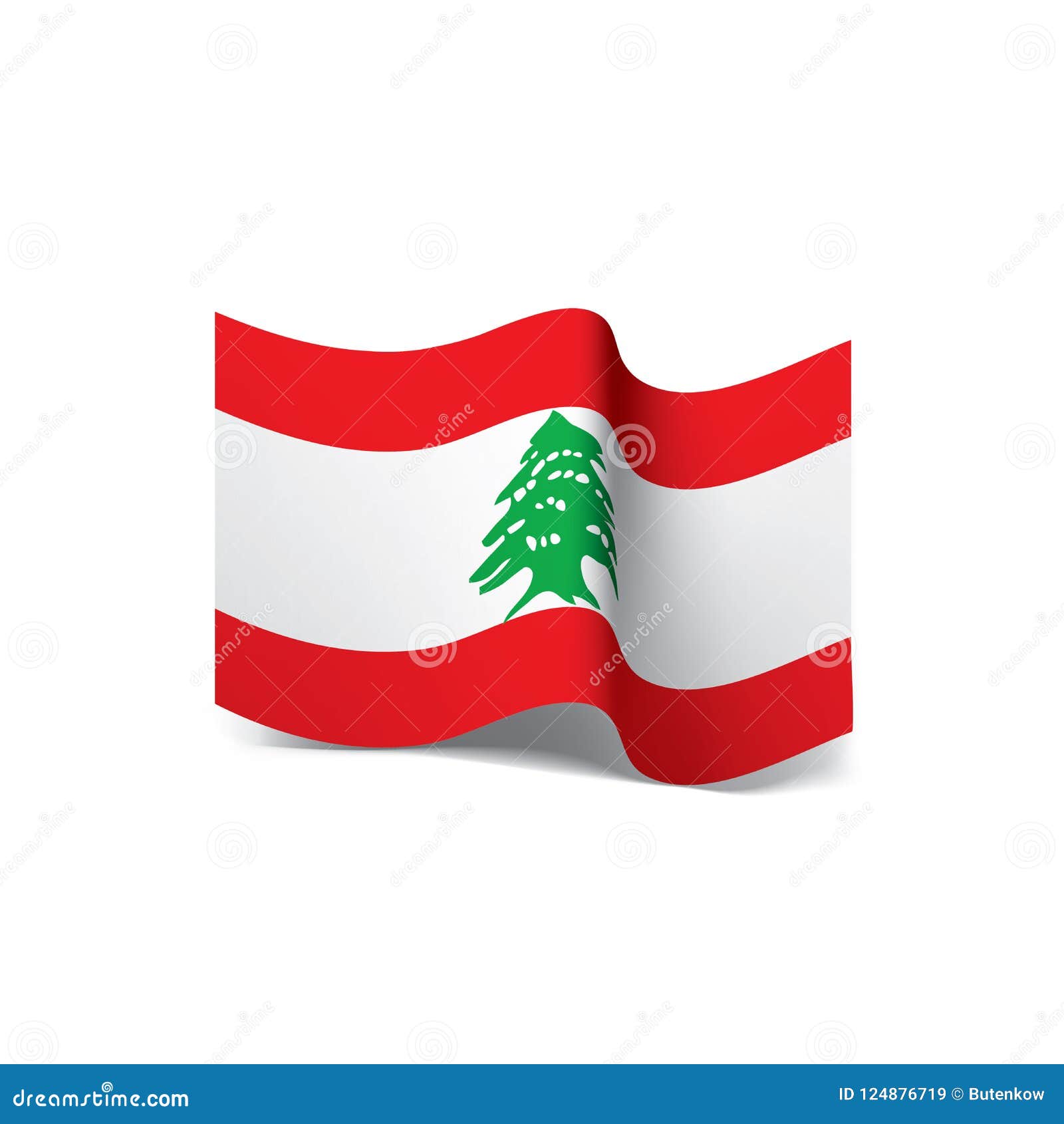 Bandera libanesa, ejemplo stock de ilustración. Ilustración de etiqueta ...