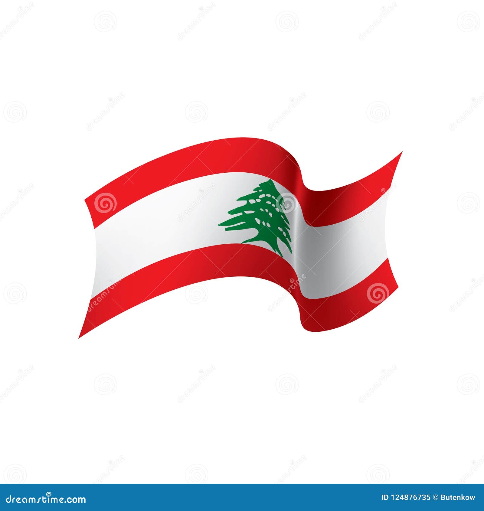 Bandera libanesa, ejemplo stock de ilustración. Ilustración de marcador ...