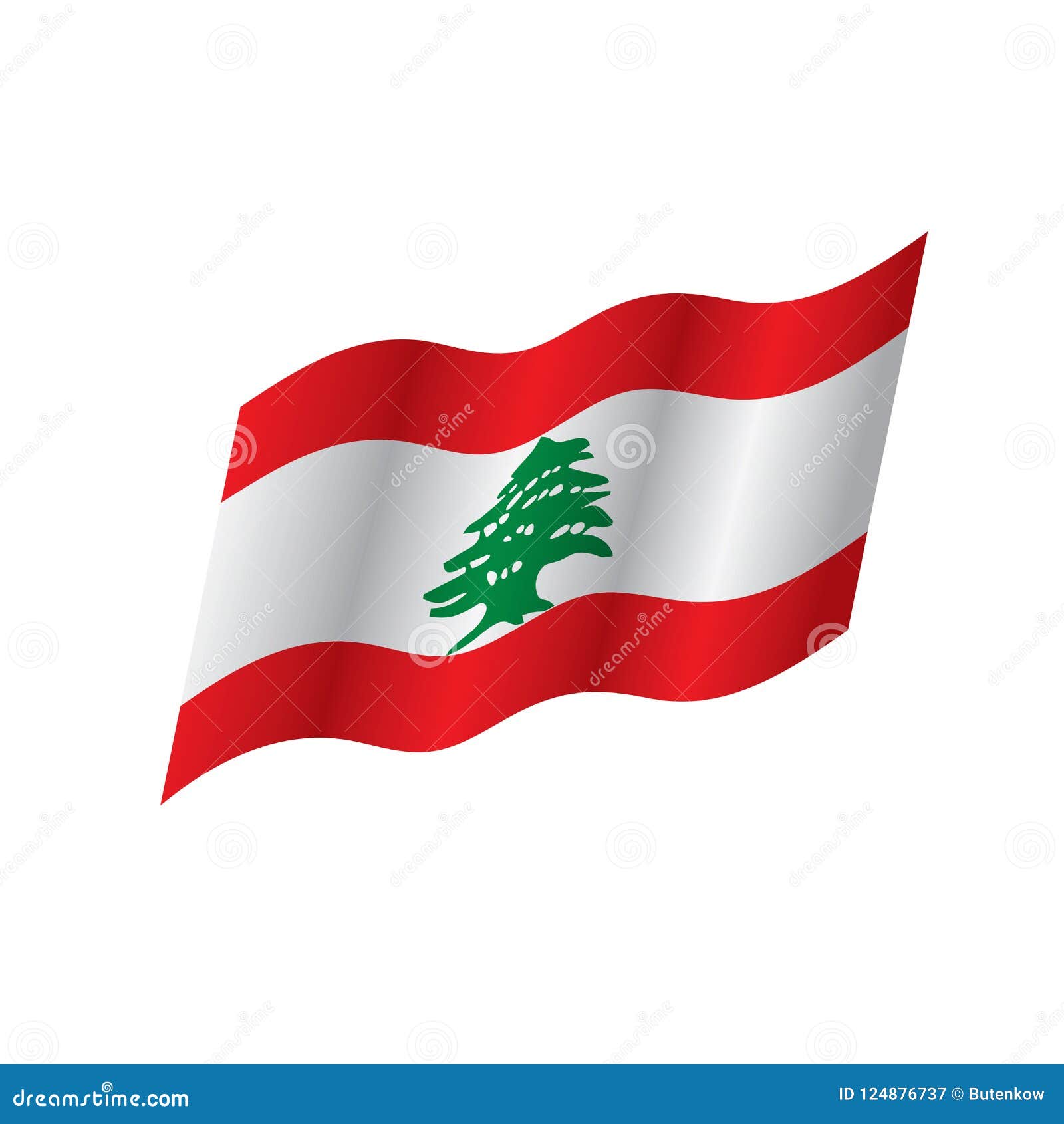 Bandera libanesa, ejemplo stock de ilustración. Ilustración de fondo ...
