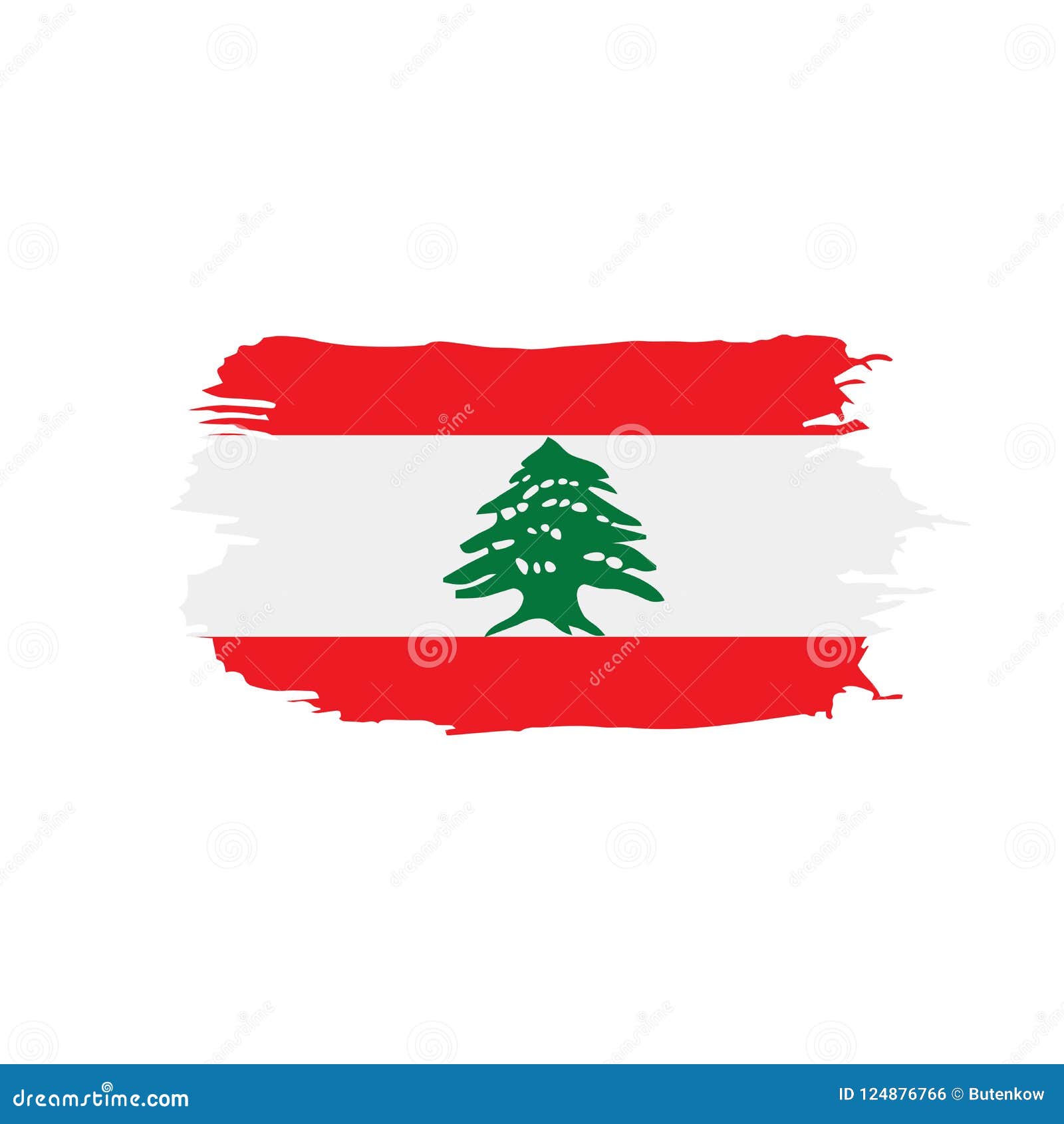 Bandera libanesa, ejemplo stock de ilustración. Ilustración de ...