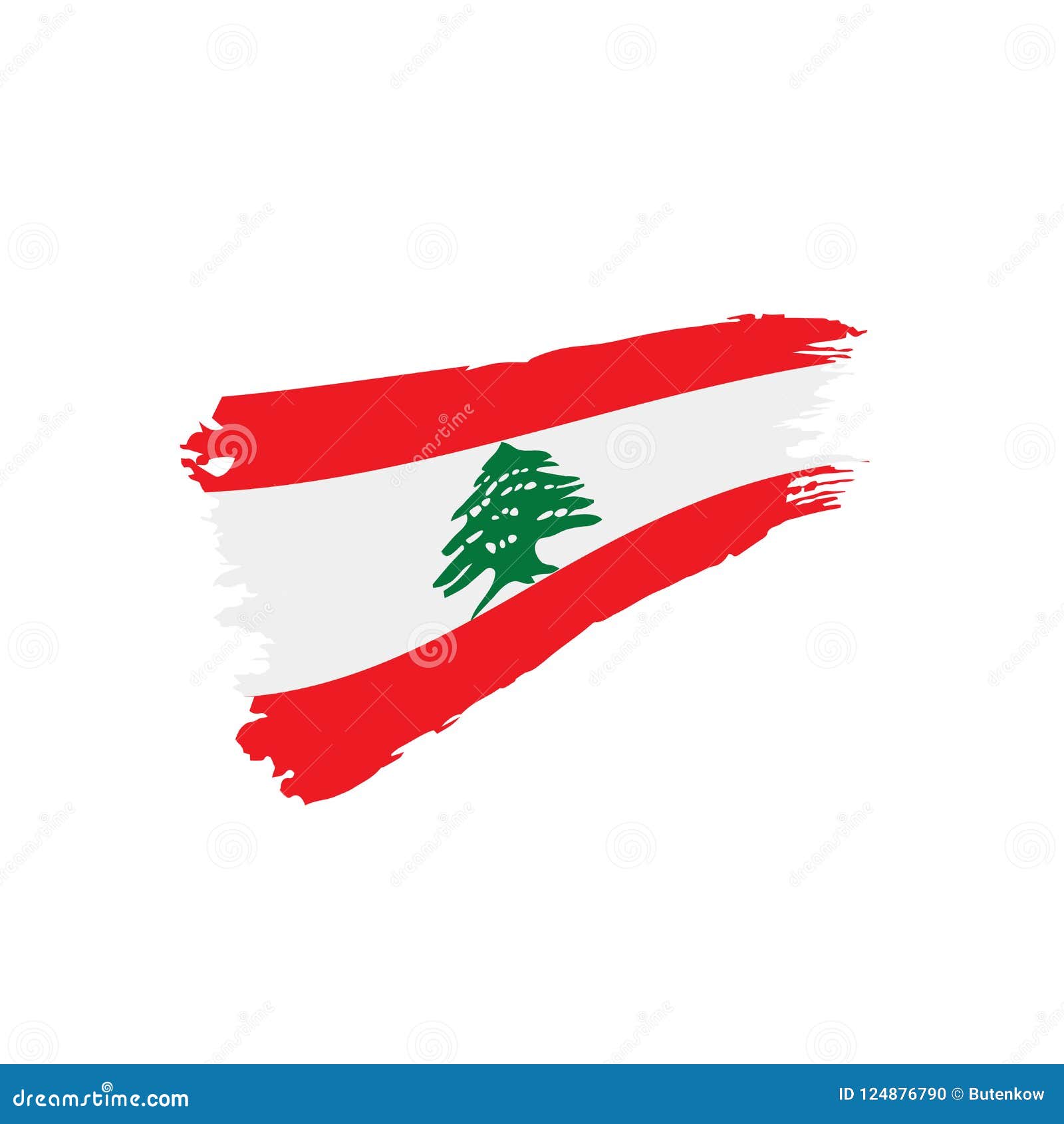 Bandera libanesa, ejemplo stock de ilustración. Ilustración de color ...