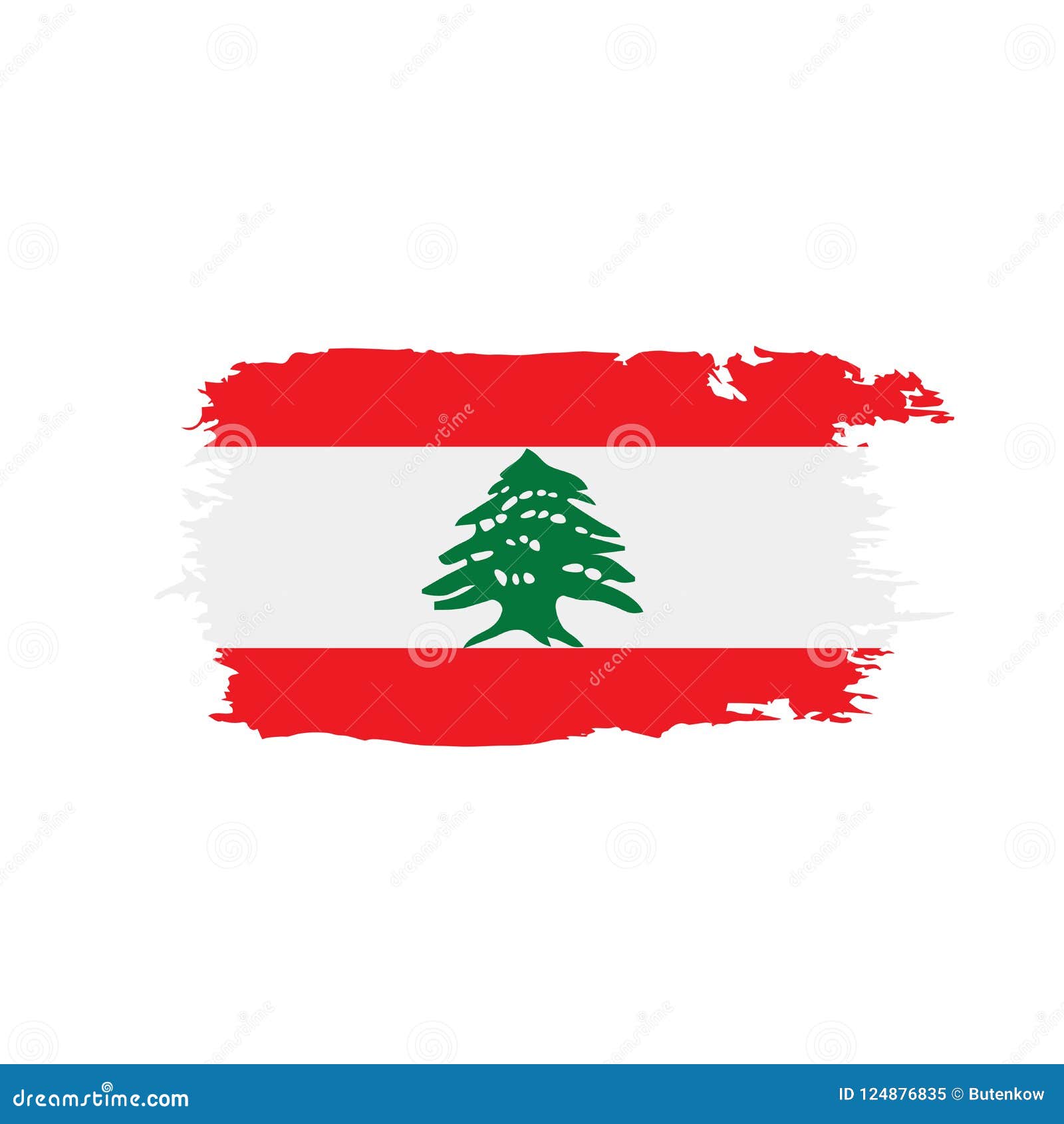 Bandera libanesa, ejemplo stock de ilustración. Ilustración de etiqueta ...