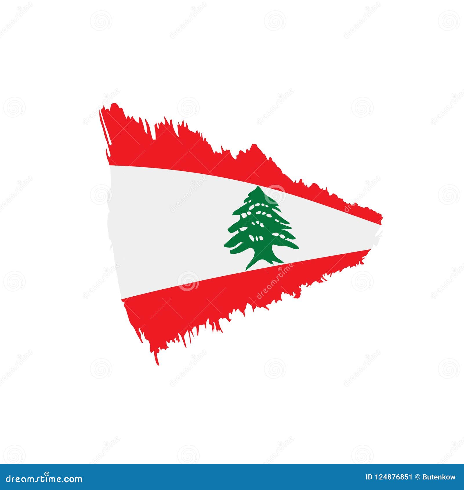 Bandera libanesa, ejemplo stock de ilustración. Ilustración de pintura ...