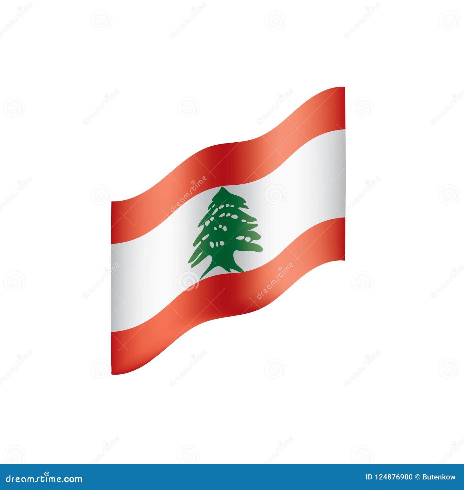 Bandera libanesa, ejemplo stock de ilustración. Ilustración de ...