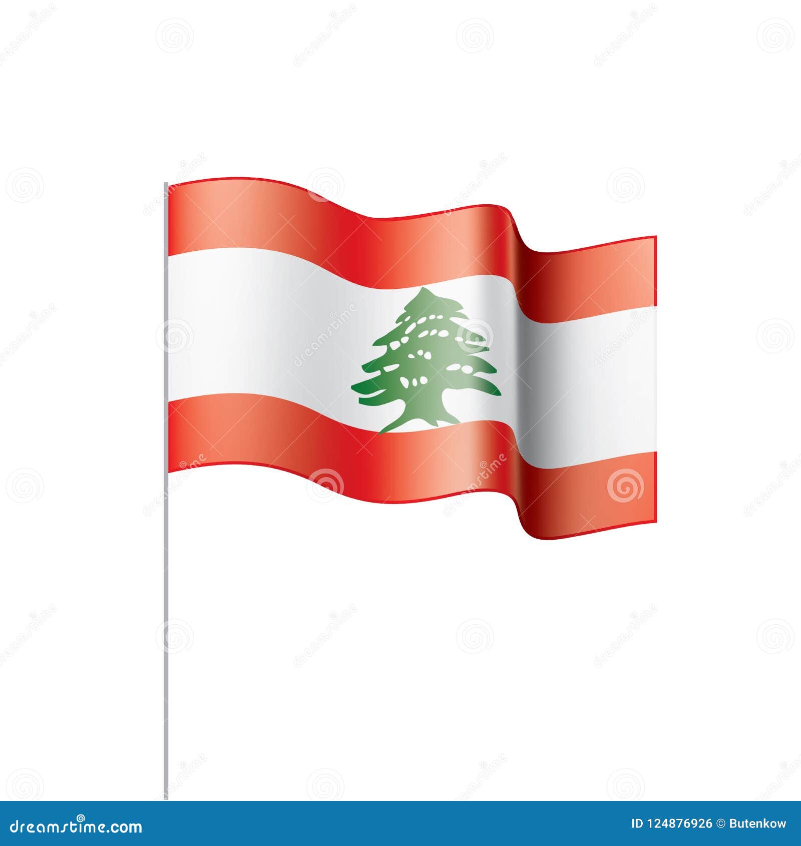 Bandera libanesa, ejemplo stock de ilustración. Ilustración de fondo ...