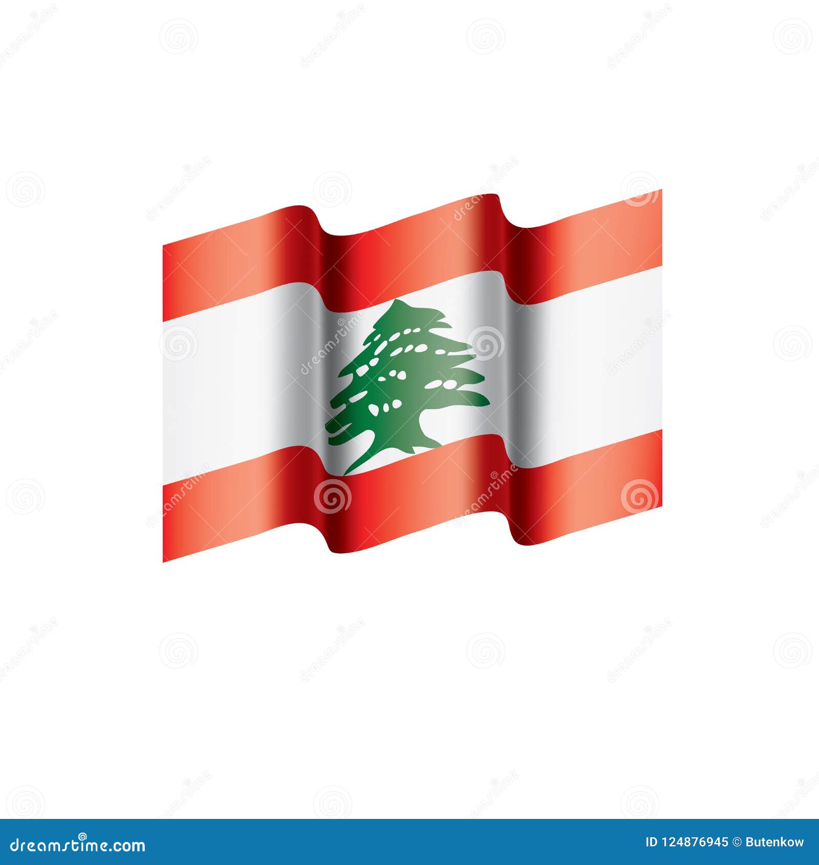 Bandera libanesa, ejemplo stock de ilustración. Ilustración de mundo ...