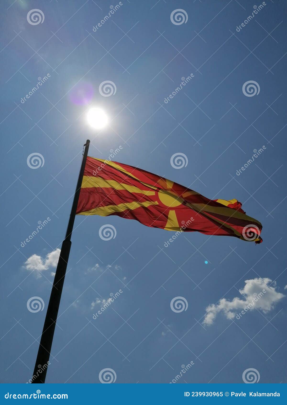 Bandera Macedonia Del Norte Imagen de archivo - Imagen de norte ...