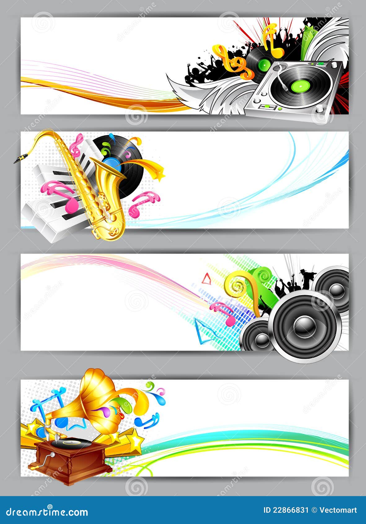 Bandera musical ilustración del vector. Ilustración de fondo - 22866831