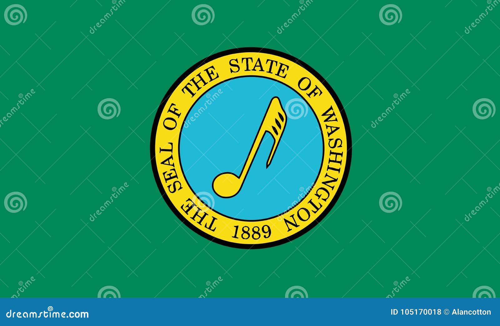 Bandera Musical De Washington State Ilustración del Vector ...