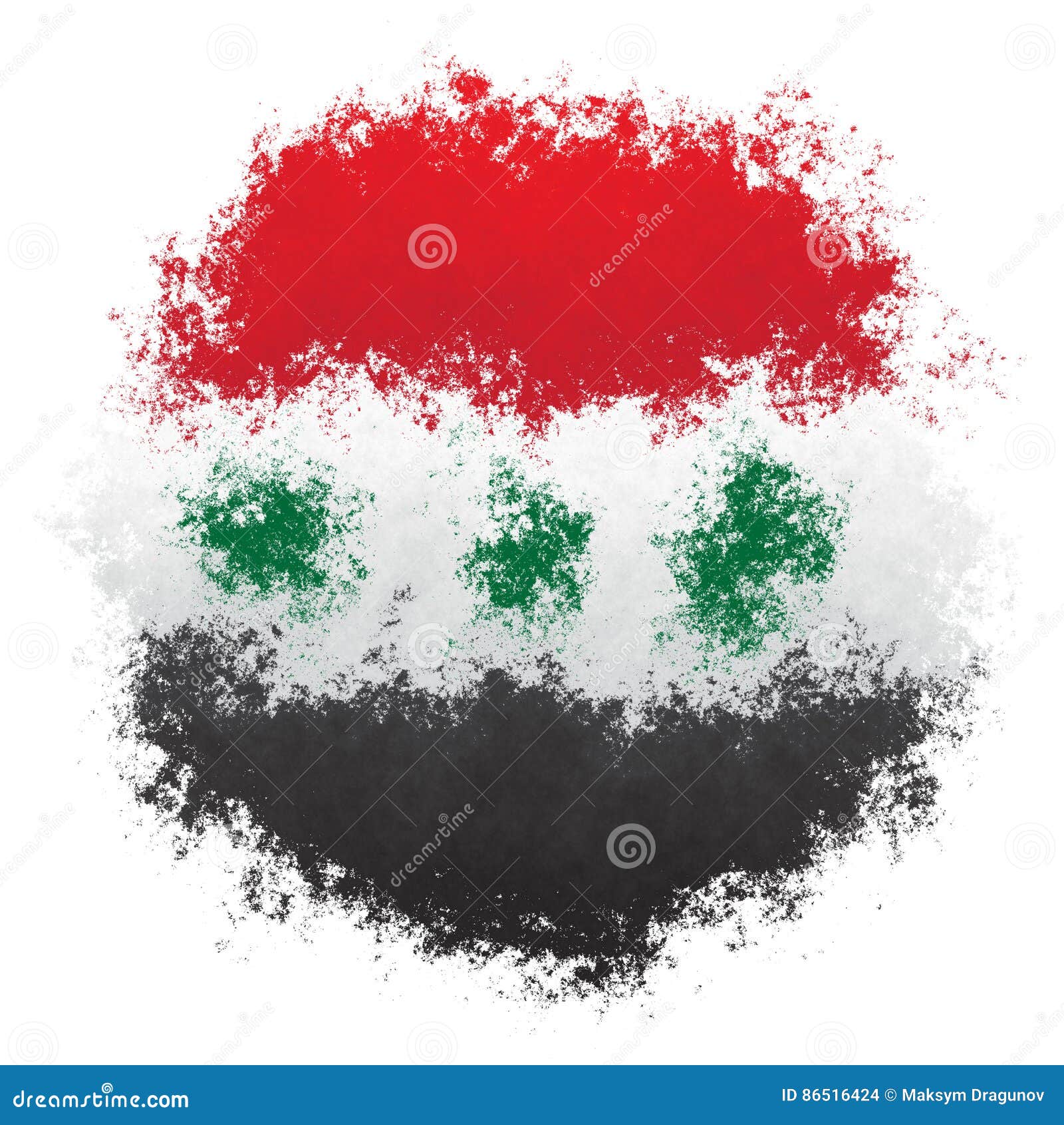 Bandera nacional de Iraq stock de ilustración. Ilustración de ...