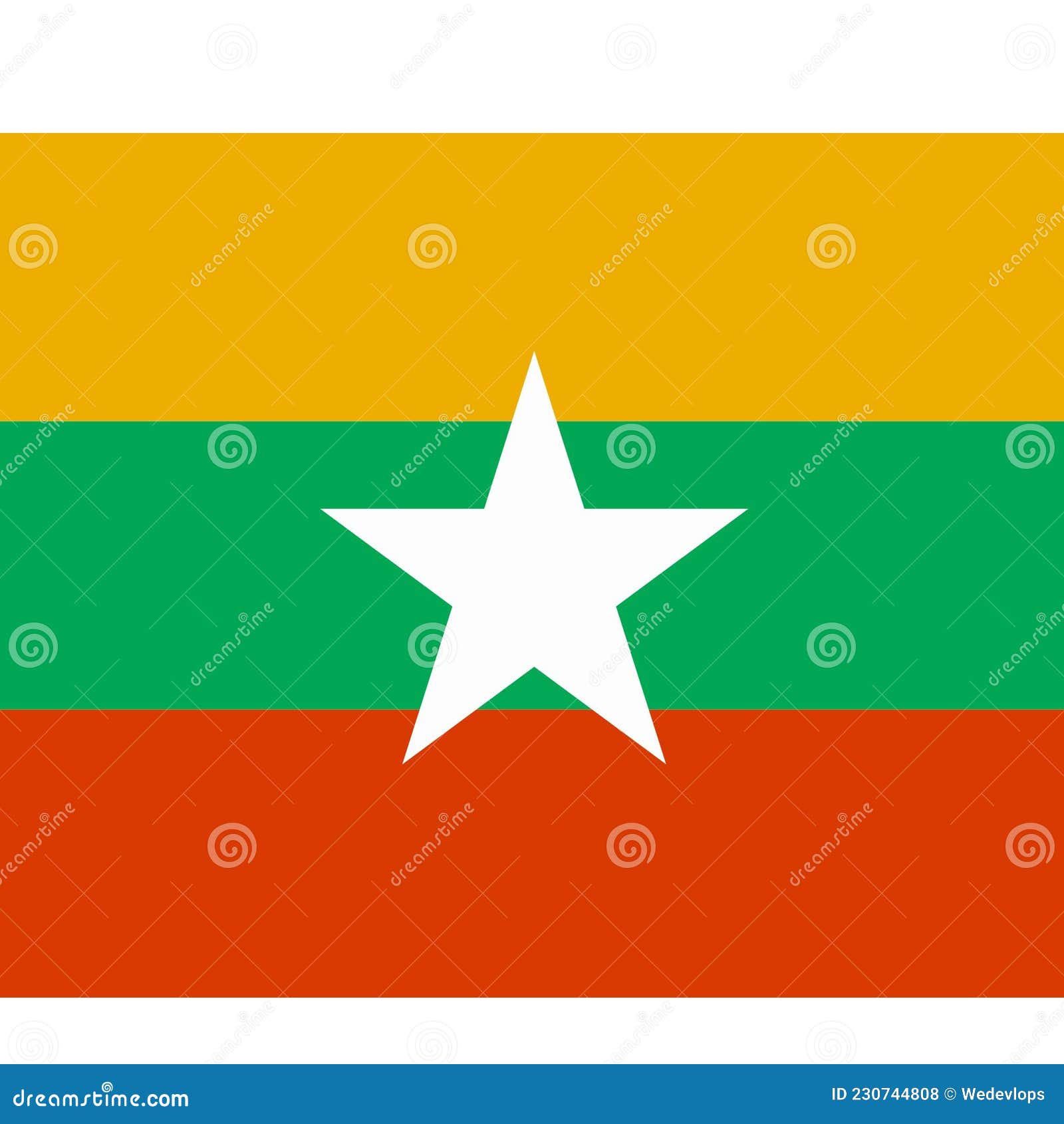 Bandera Nacional De Myanmar Foto de archivo - Ilustración de publicidad ...