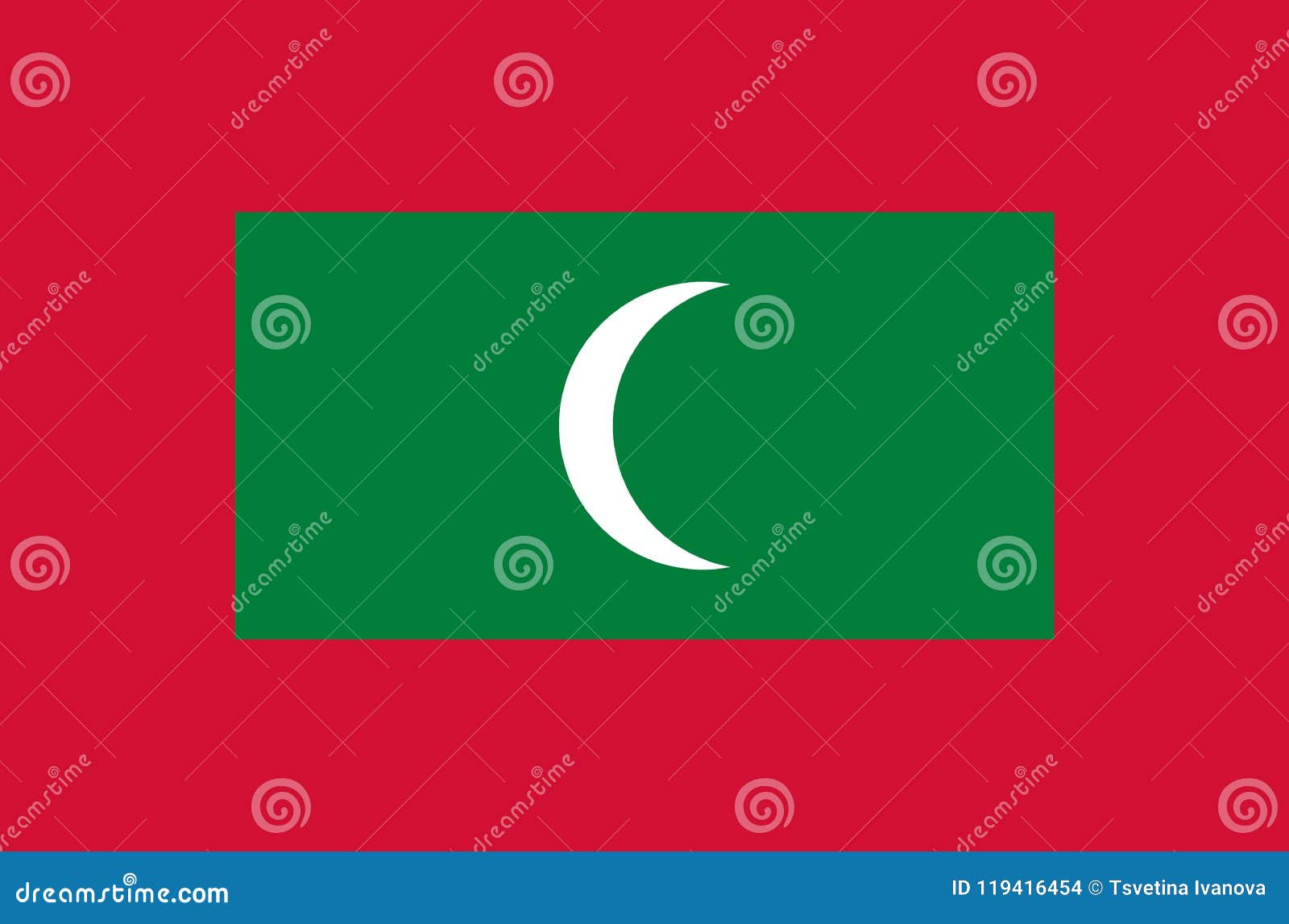 Bandera Nacional Maldiva Bandera Oficial De Los Colores Exactos De