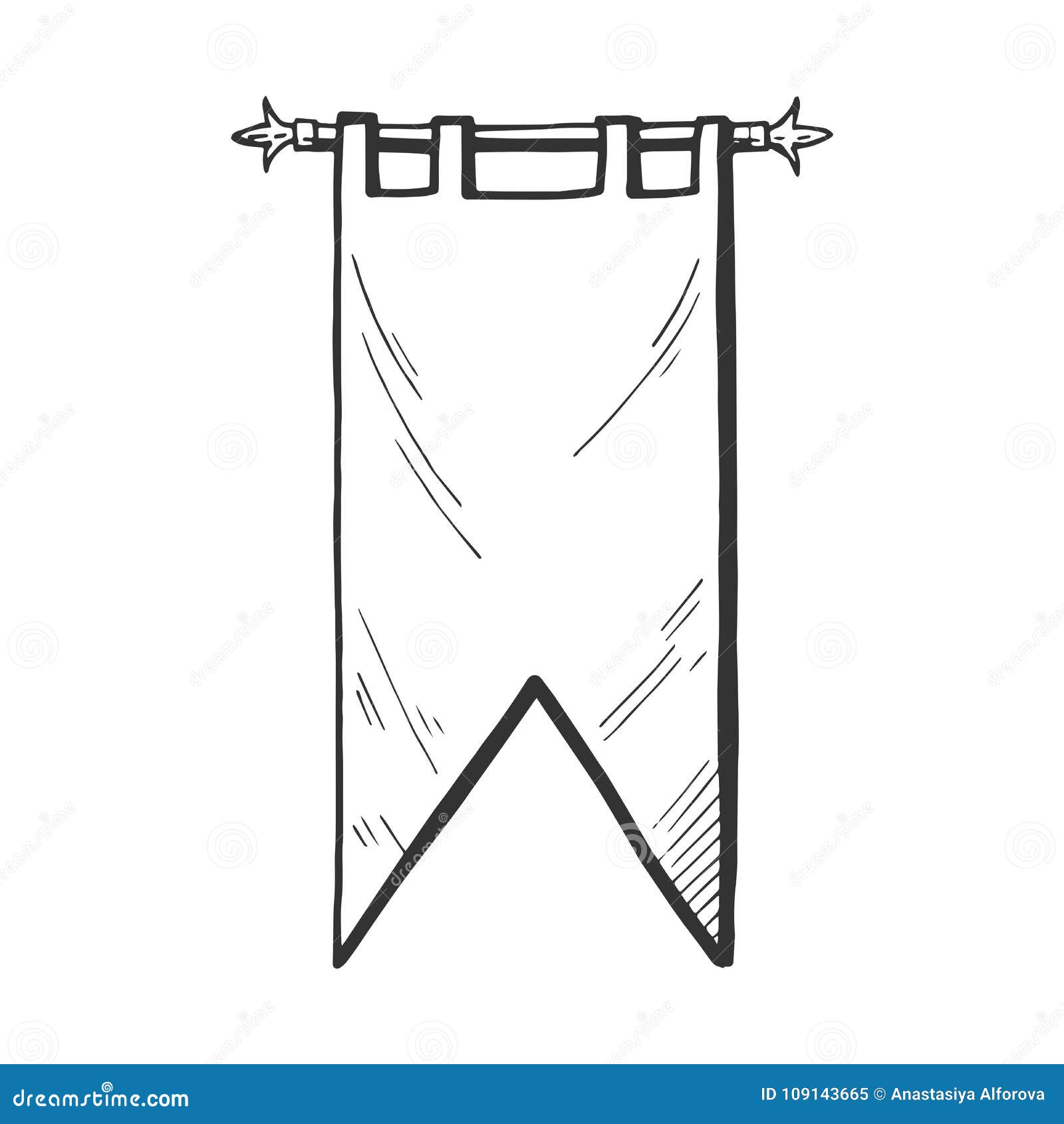 Bandera o bandera medieval ilustración del vector. Ilustración de ...