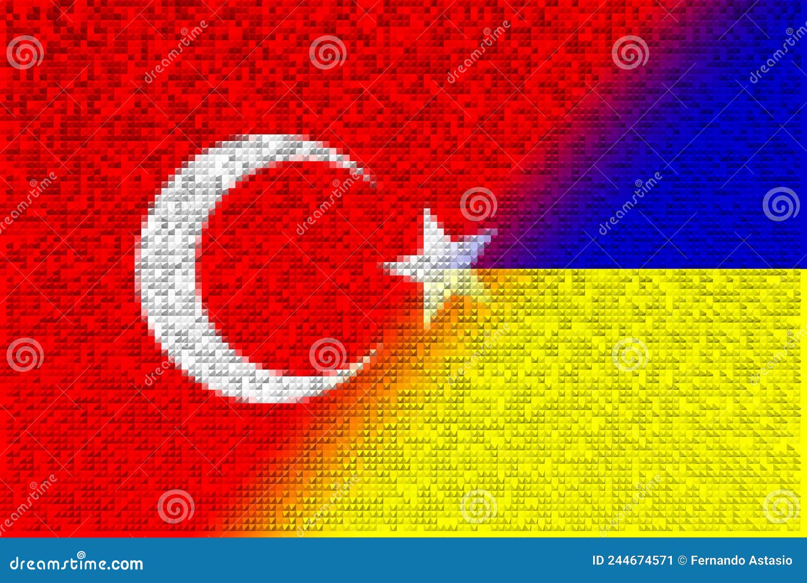 Turkey and Ukraine. Turkey Flag and Ukraine Flag Stock Illustration ...
