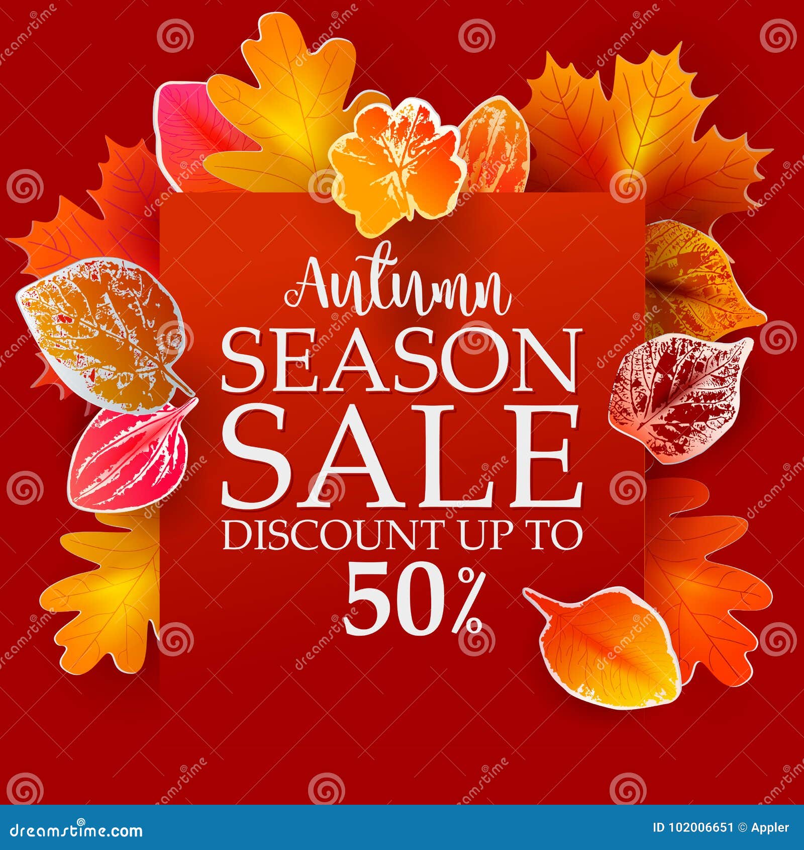 Bandera Roja Con Las Hojas De Papel Ilustración del Vector ...