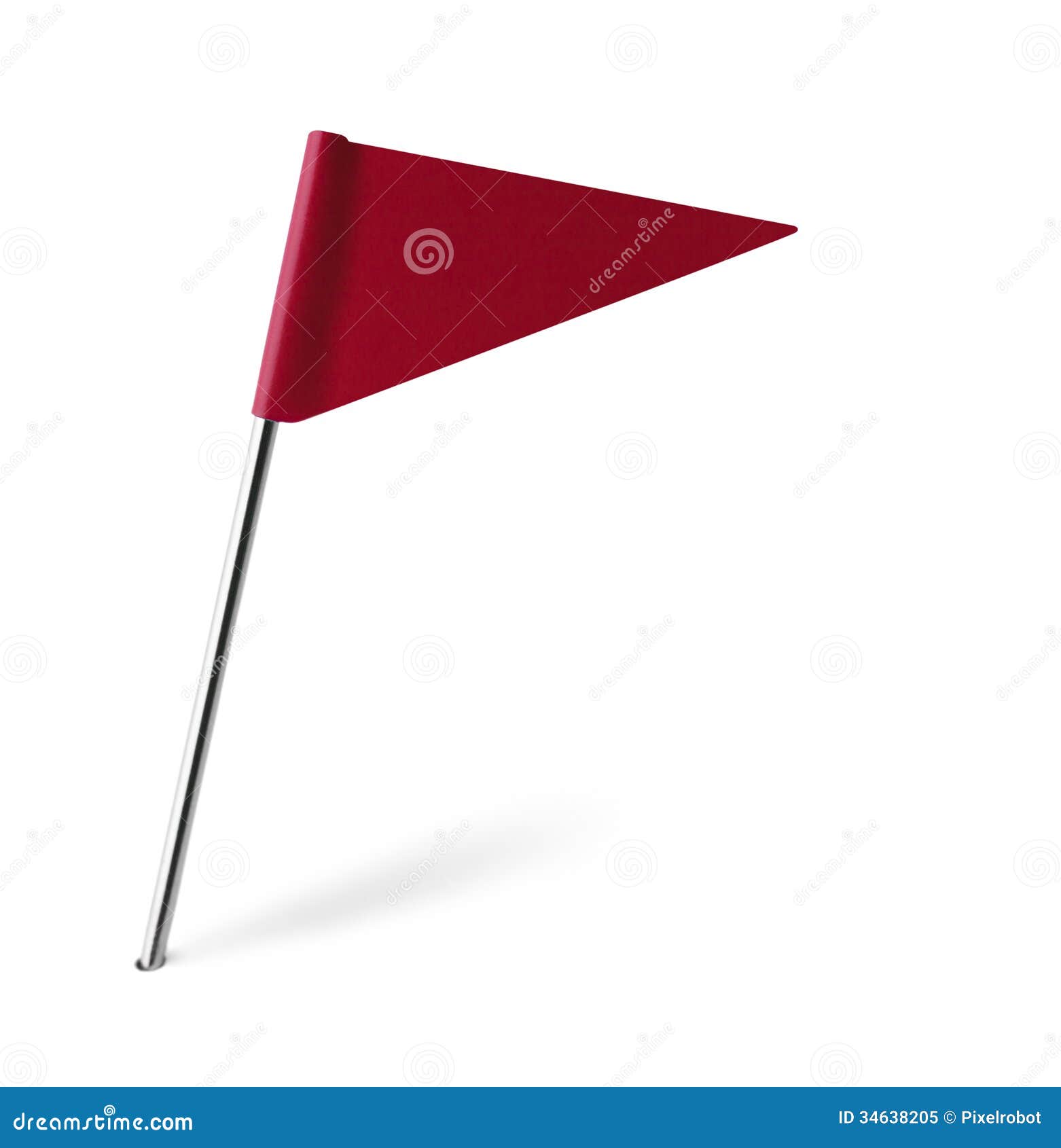 Bandera roja del triángulo stock de ilustración. Ilustración de apuntar ...