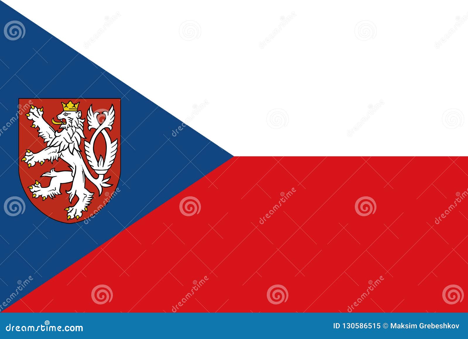 Bandera Simple Con El Escudo De Armas Stock de ilustración ...