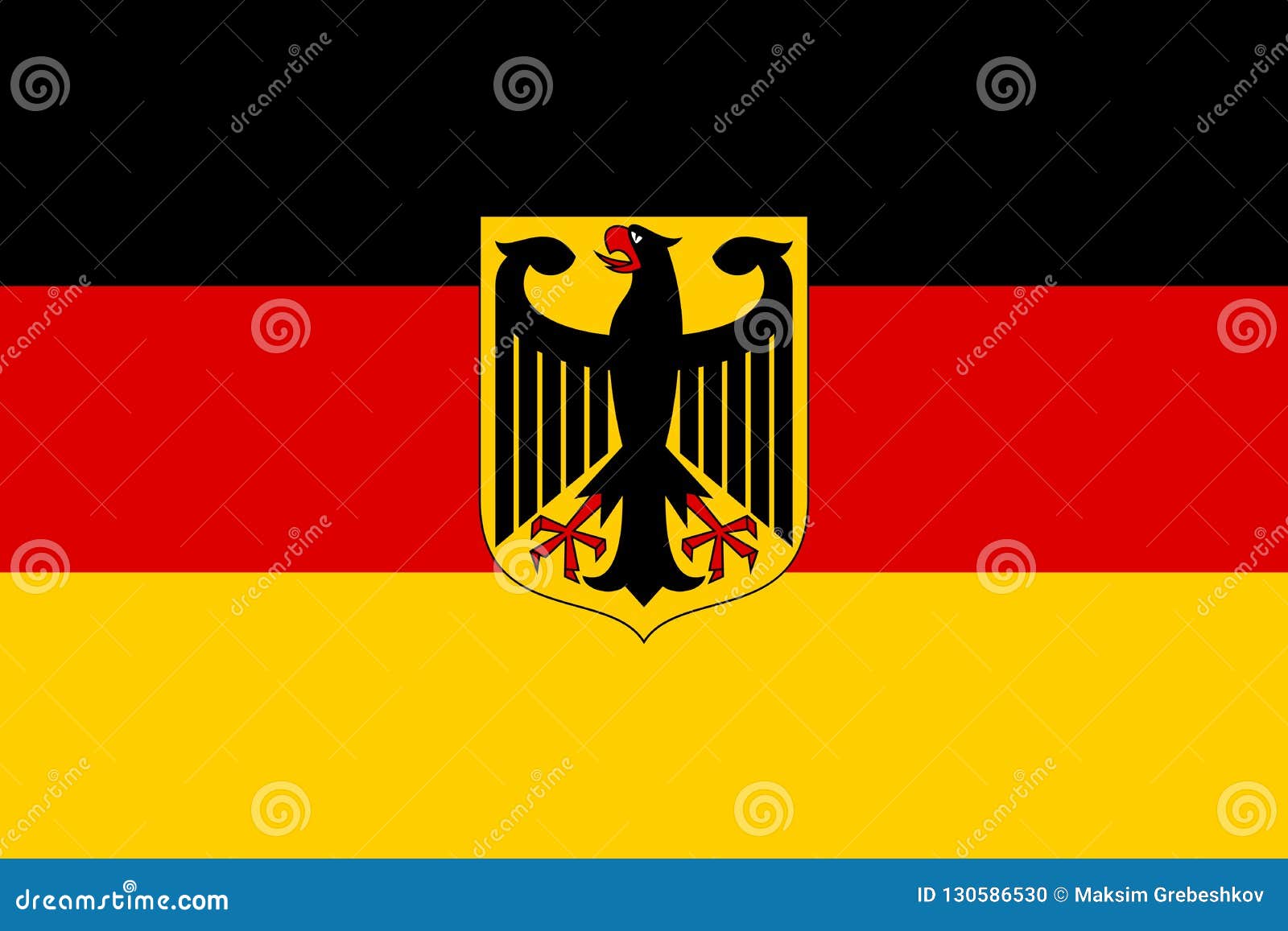 Bandera Simple Con El Escudo De Armas Stock de ilustración ...