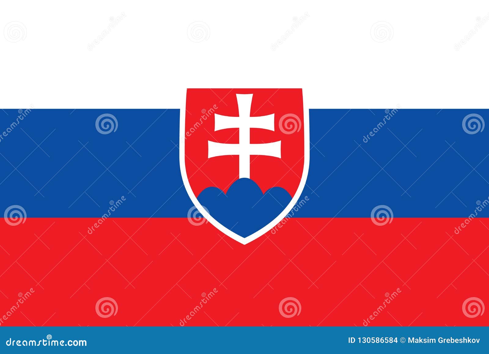 Bandera Simple Con El Escudo De Armas Stock de ilustración ...