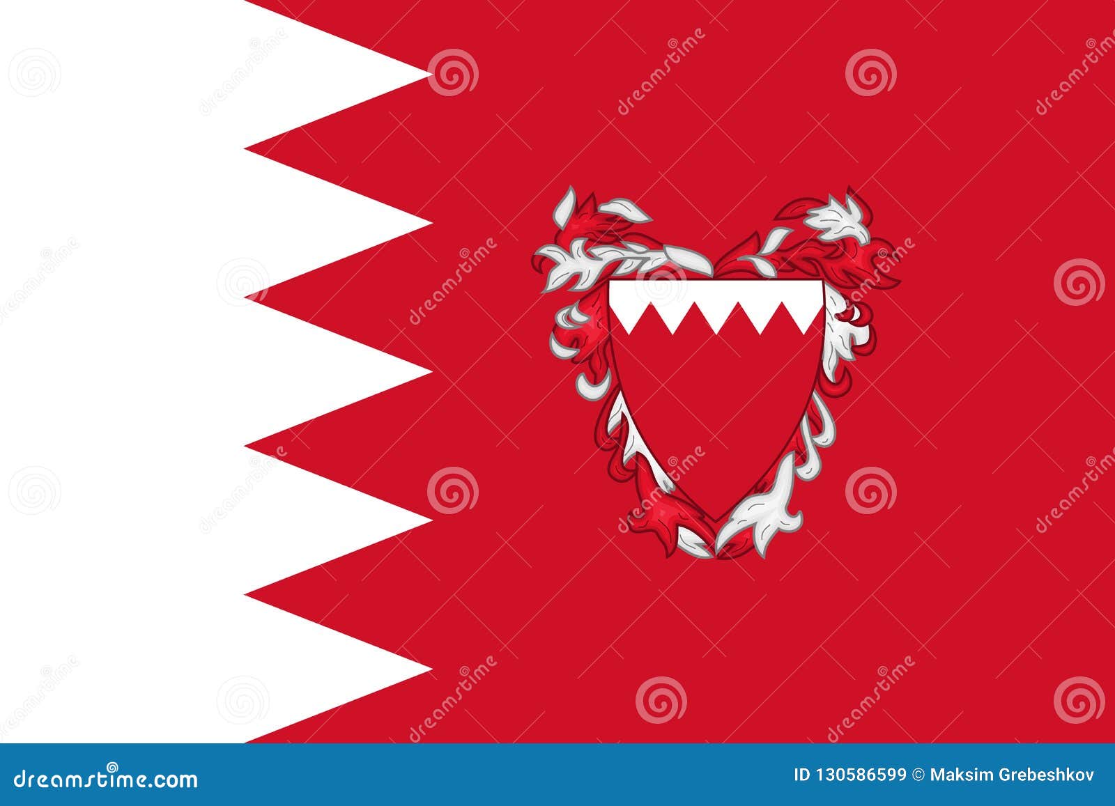 Bandera Simple Con El Escudo De Armas Stock de ilustración ...