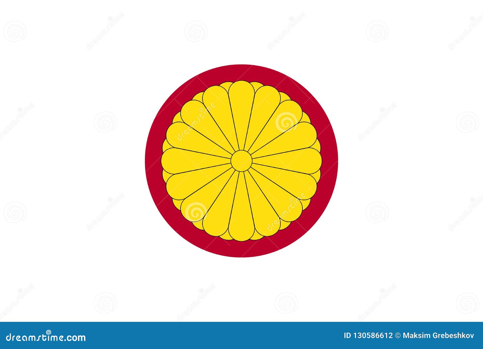 Bandera Simple Con El Escudo De Armas Stock de ilustración ...