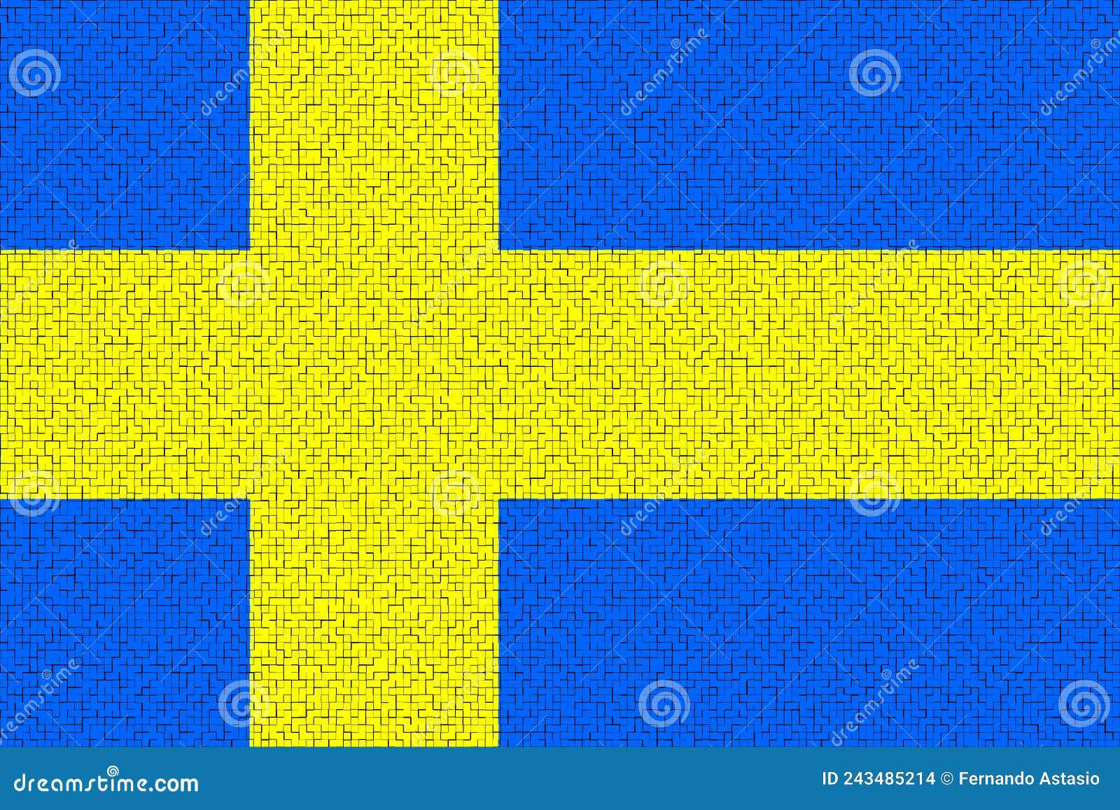 Sweden Flag Of Sweden Horizontal Design Llustration Of The Flag Of