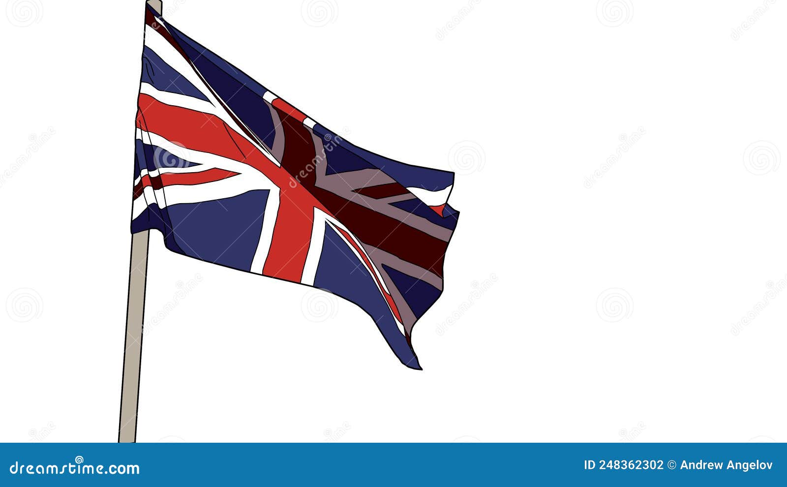 Bandera uk en fondo blanco stock de ilustración. Ilustración de londres ...