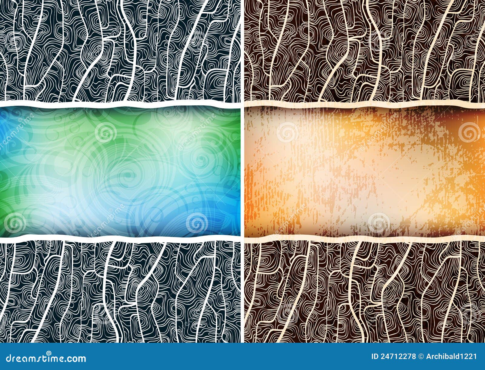 Banderas Creativas Del Diseño Ilustración del Vector - Ilustración de ...