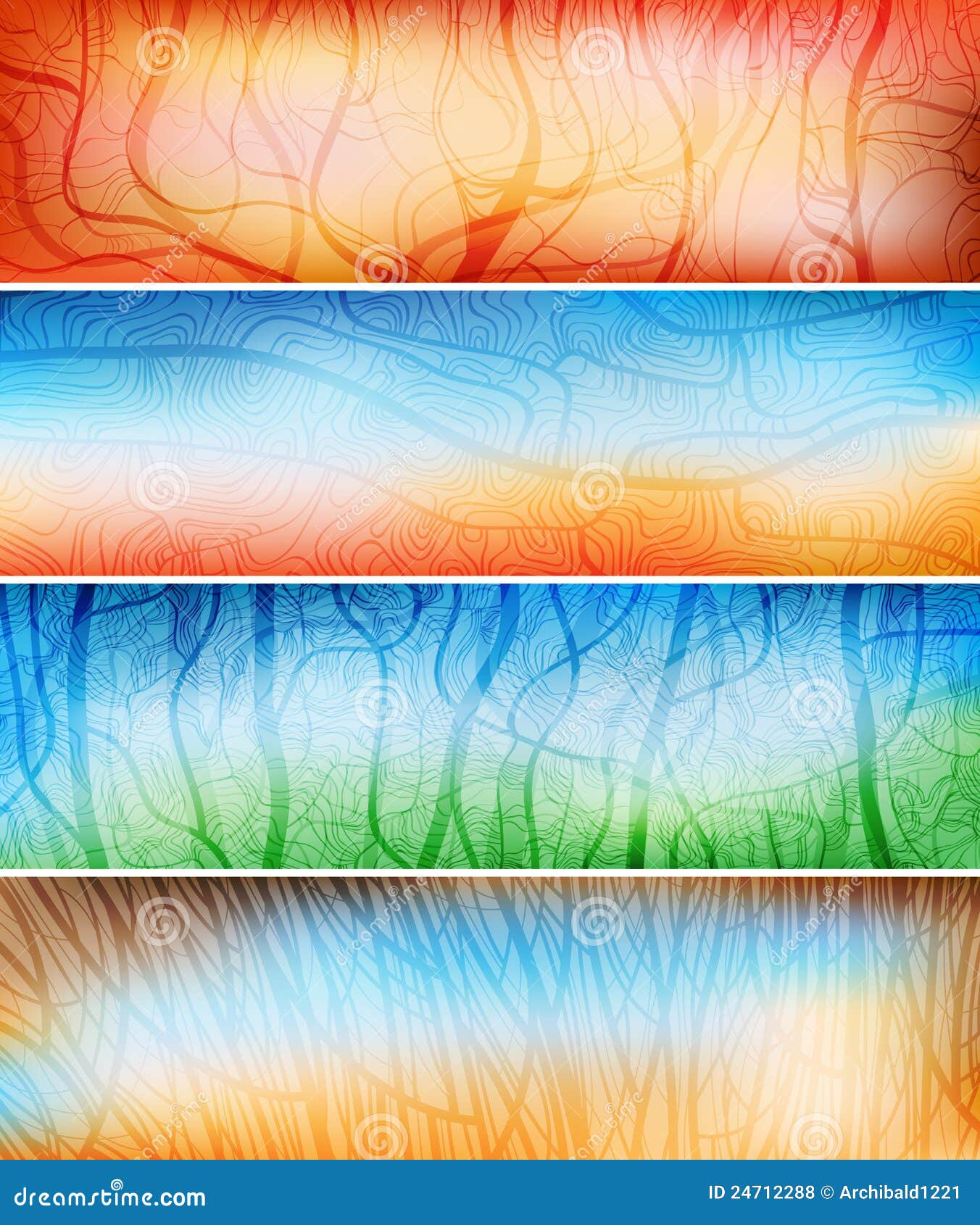 Banderas Creativas Del Diseño Ilustración del Vector - Ilustración de ...