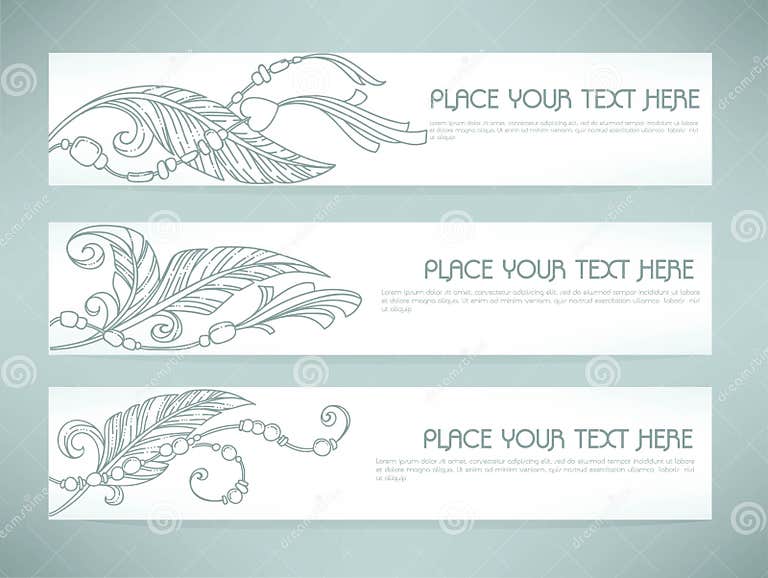 Banderas de Boho ilustración del vector. Ilustración de banderas - 57610974