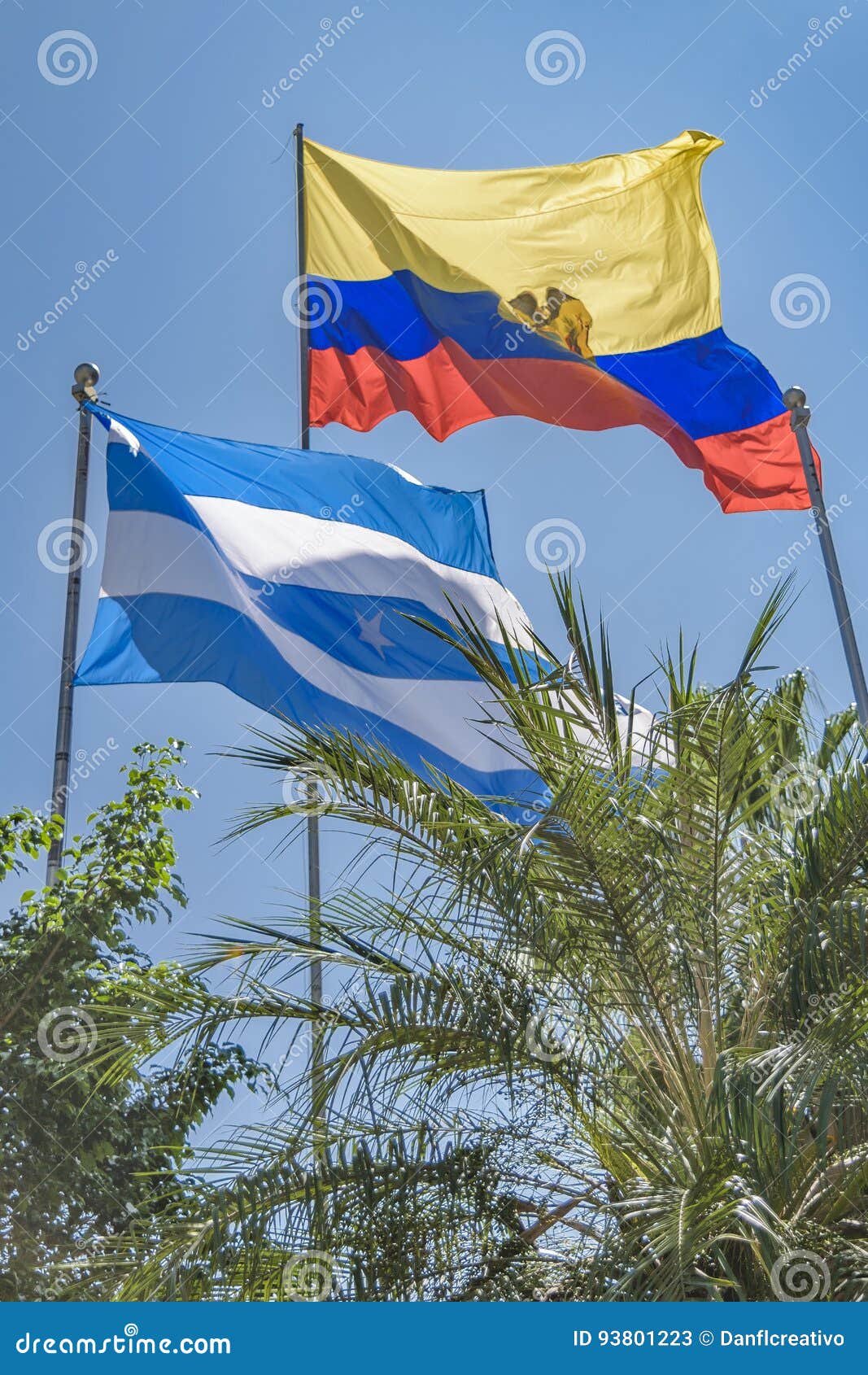 Banderas De Ecuador Y De Guayas Imagen de archivo - Imagen de indicador ...