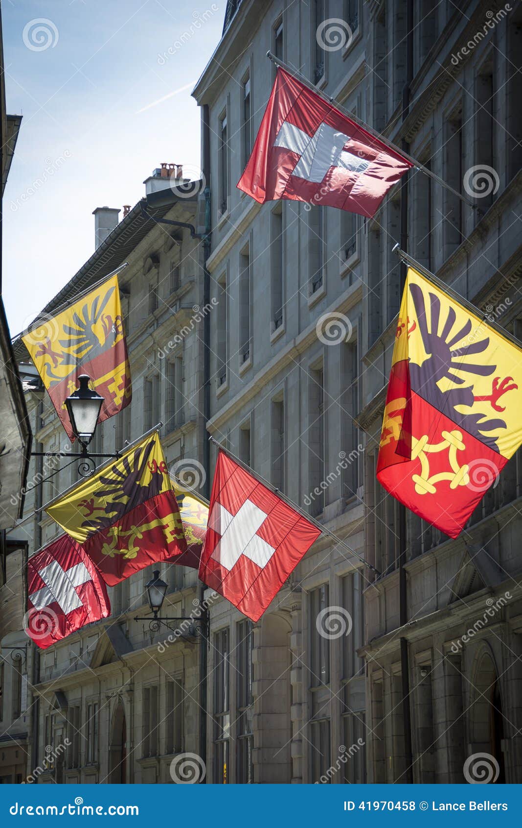Banderas de Ginebra foto de archivo. Imagen de indicador - 41970458