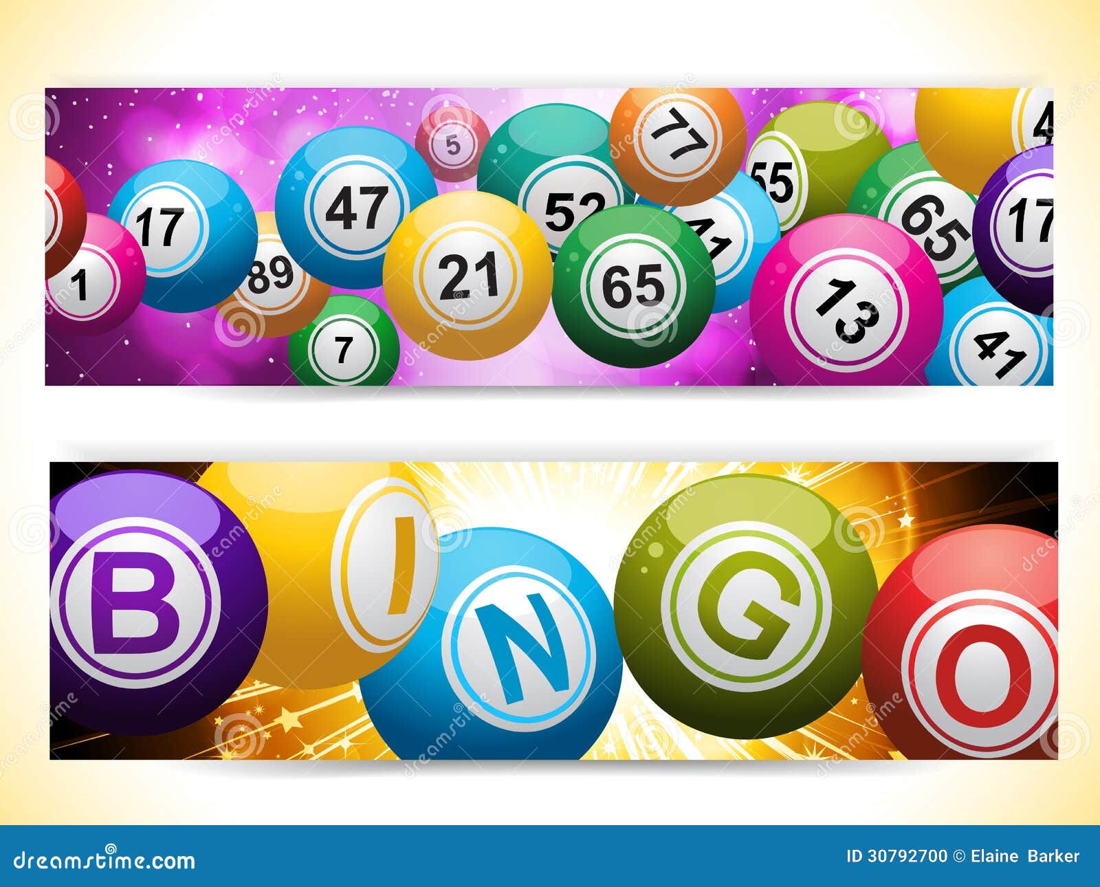 Banderas De La Bola Del Bingo Ilustración del Vector - Ilustración de ...