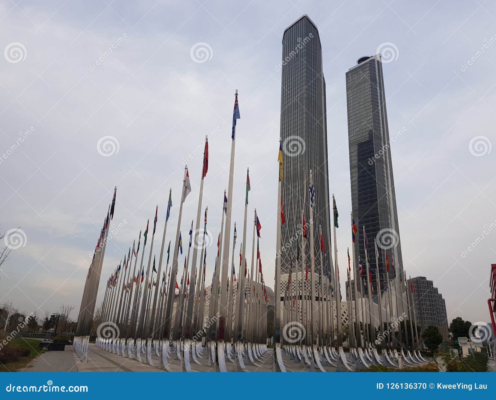 Banderas, Banderas De Las Banderas En Nanjing Foto de archivo - Imagen ...