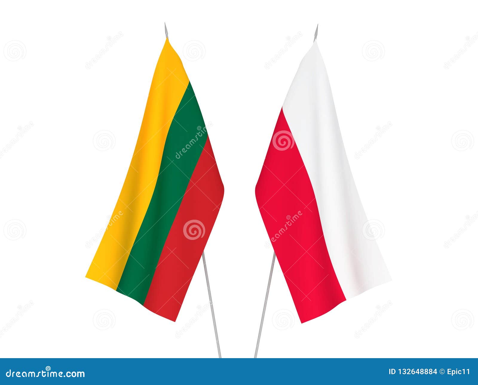 Banderas De Lituania Y De Polonia Stock de ilustración - Ilustración de ...