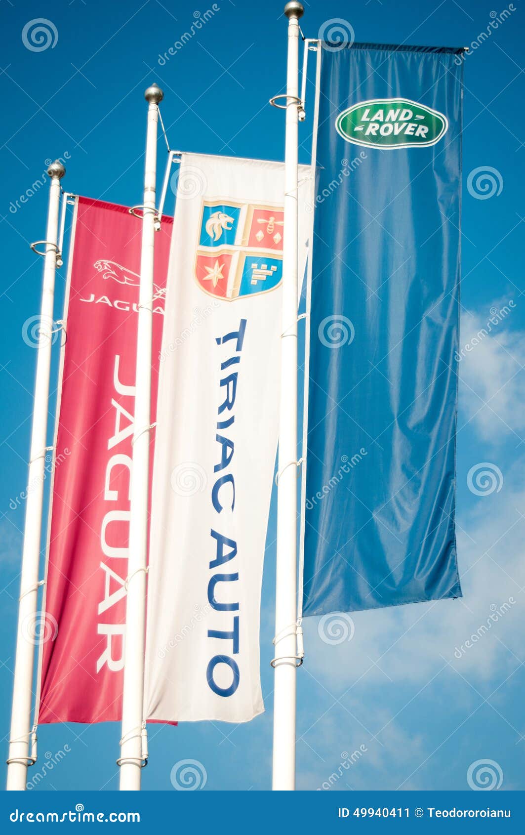 Banderas Del Auto De Tiriac Foto editorial - Imagen de banca, edificio ...