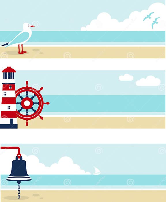 Banderas del mar ilustración del vector. Ilustración de bandera - 31795468