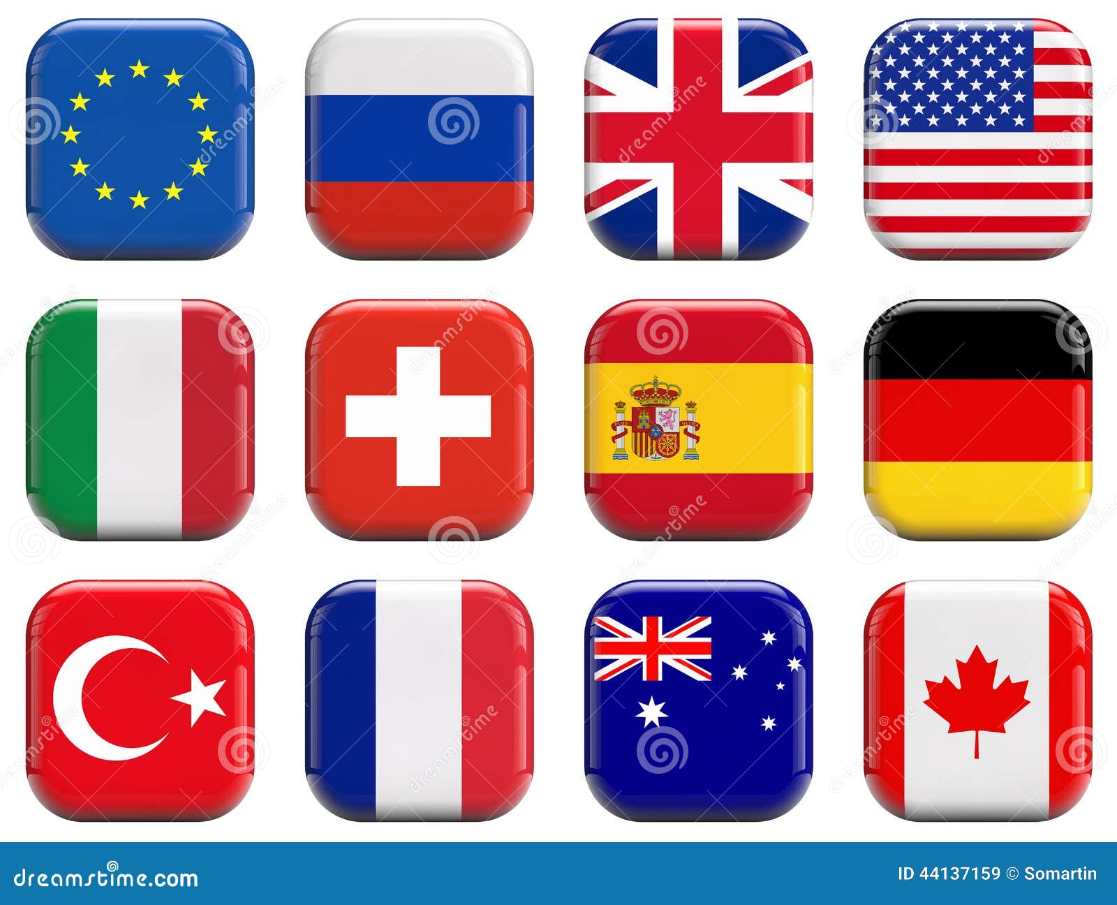 Banderas Del Mundo Stock de ilustración - Imagen: 44137159