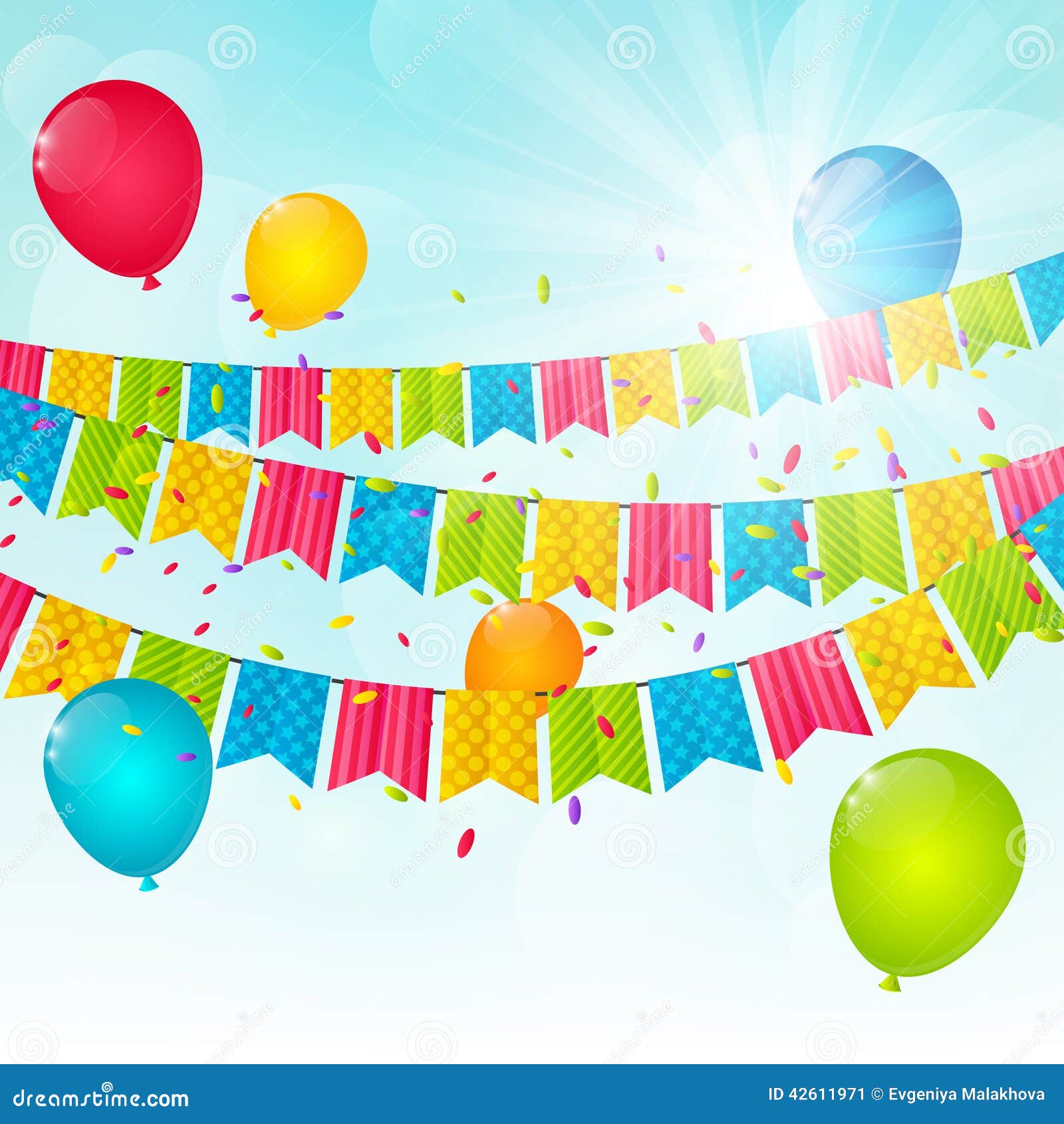 Banderas del partido ilustración del vector. Ilustración de grupo ...