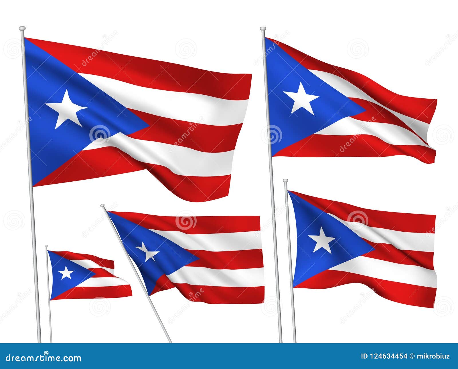 Banderas Del Vector De Puerto Rico Ilustración del Vector - Ilustración ...